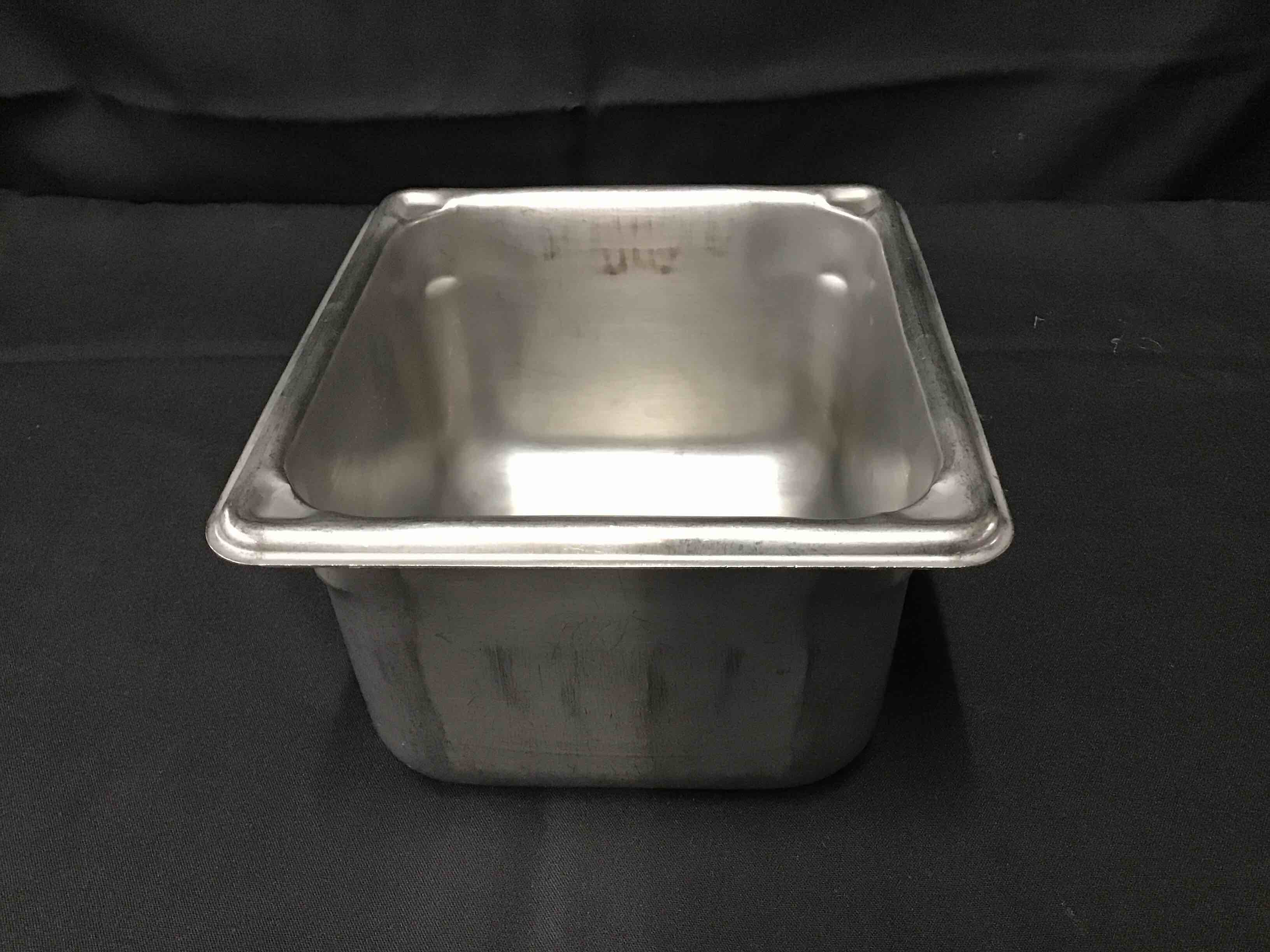 4 Inch Deep One Sixth Size Stainless Steel Insert Pan With Lid