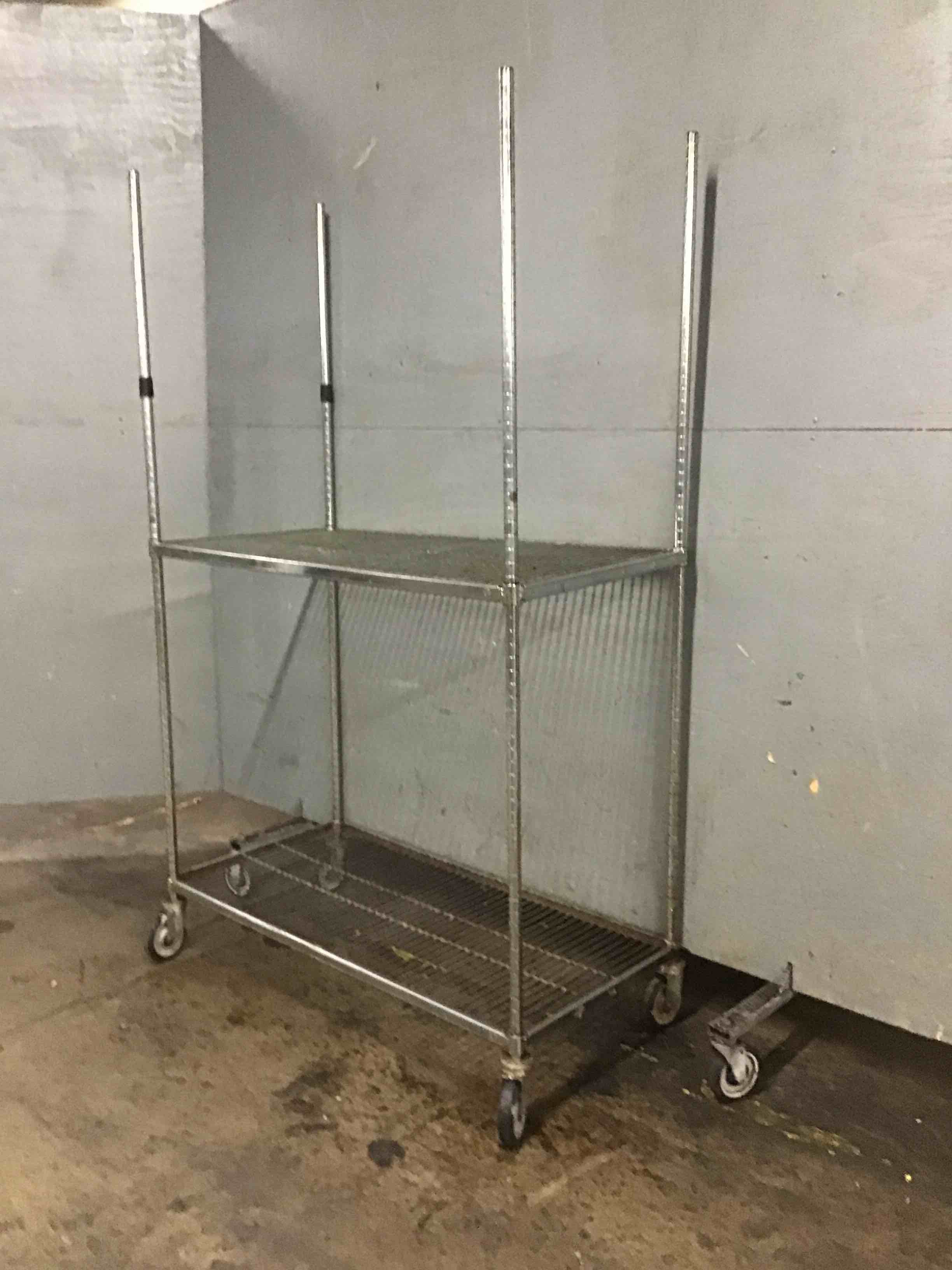 Hussmann/Seco Products 2 Shelf Chrome Wire Rack On Casters