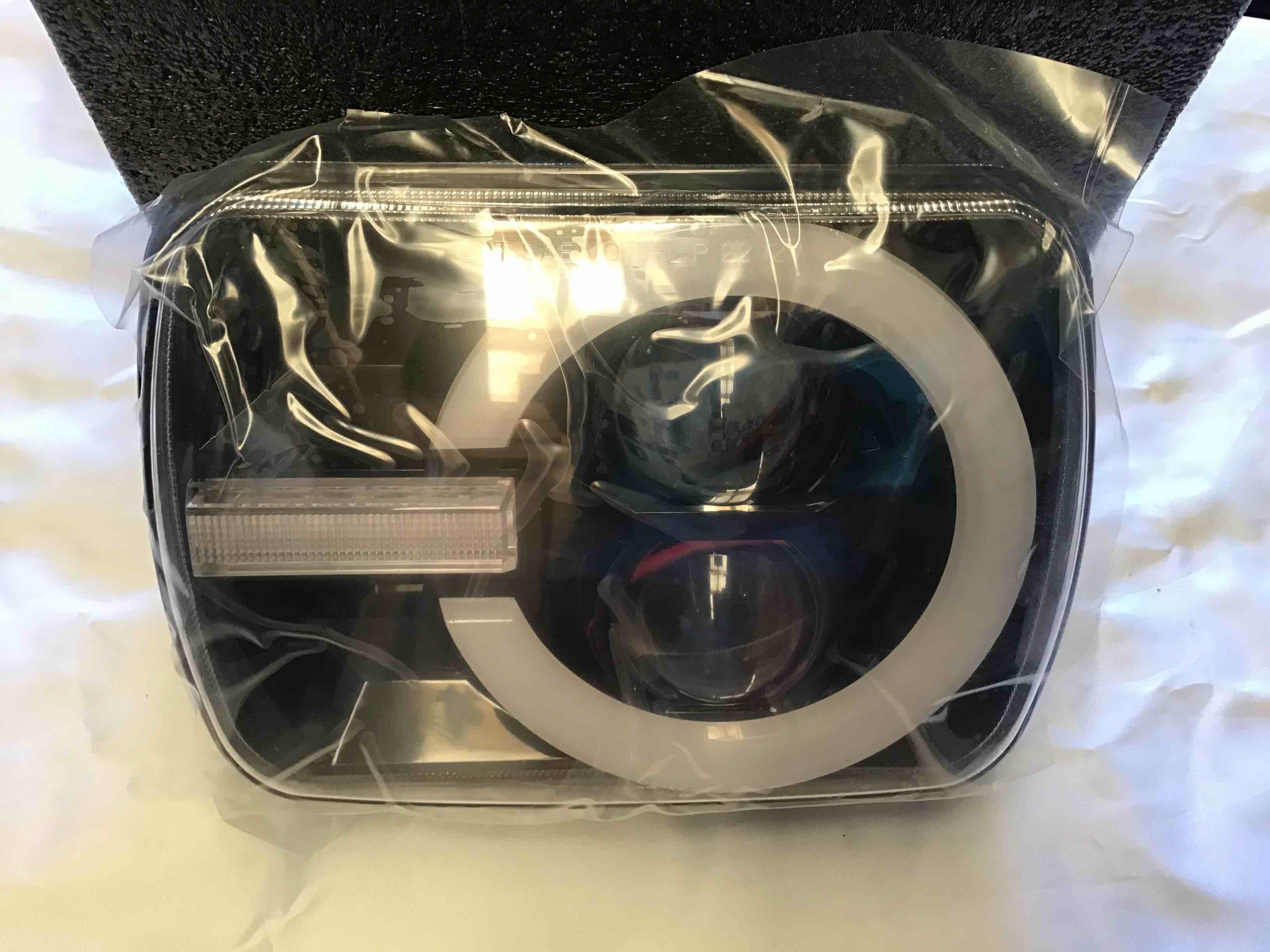 Rectangular 5 Inch x 7 Inch Round Halo LED Light with EMC, Set of Two