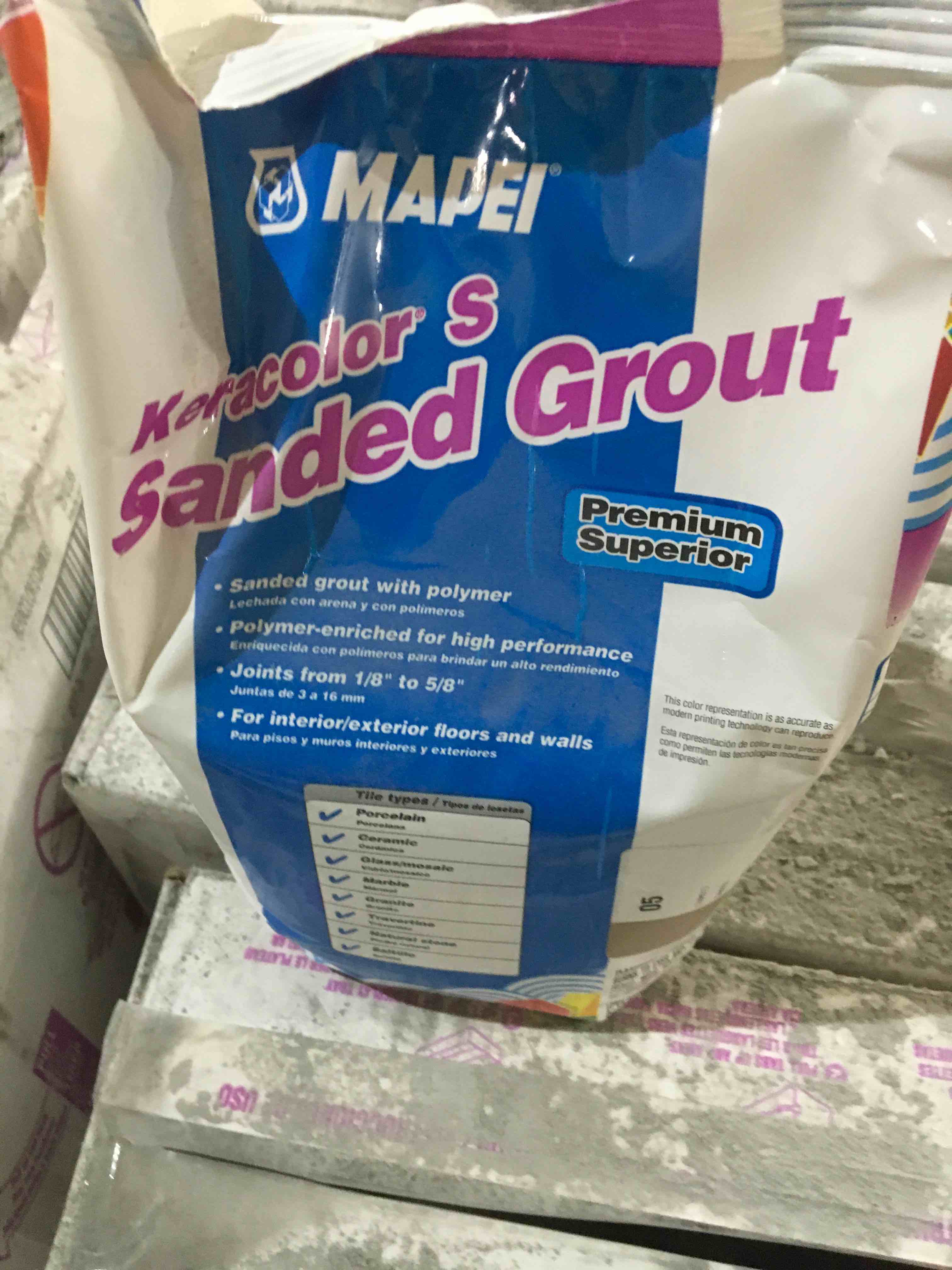 M?ori Kerracolor Sanded Grout in Chamois Qty 5 lb bag
