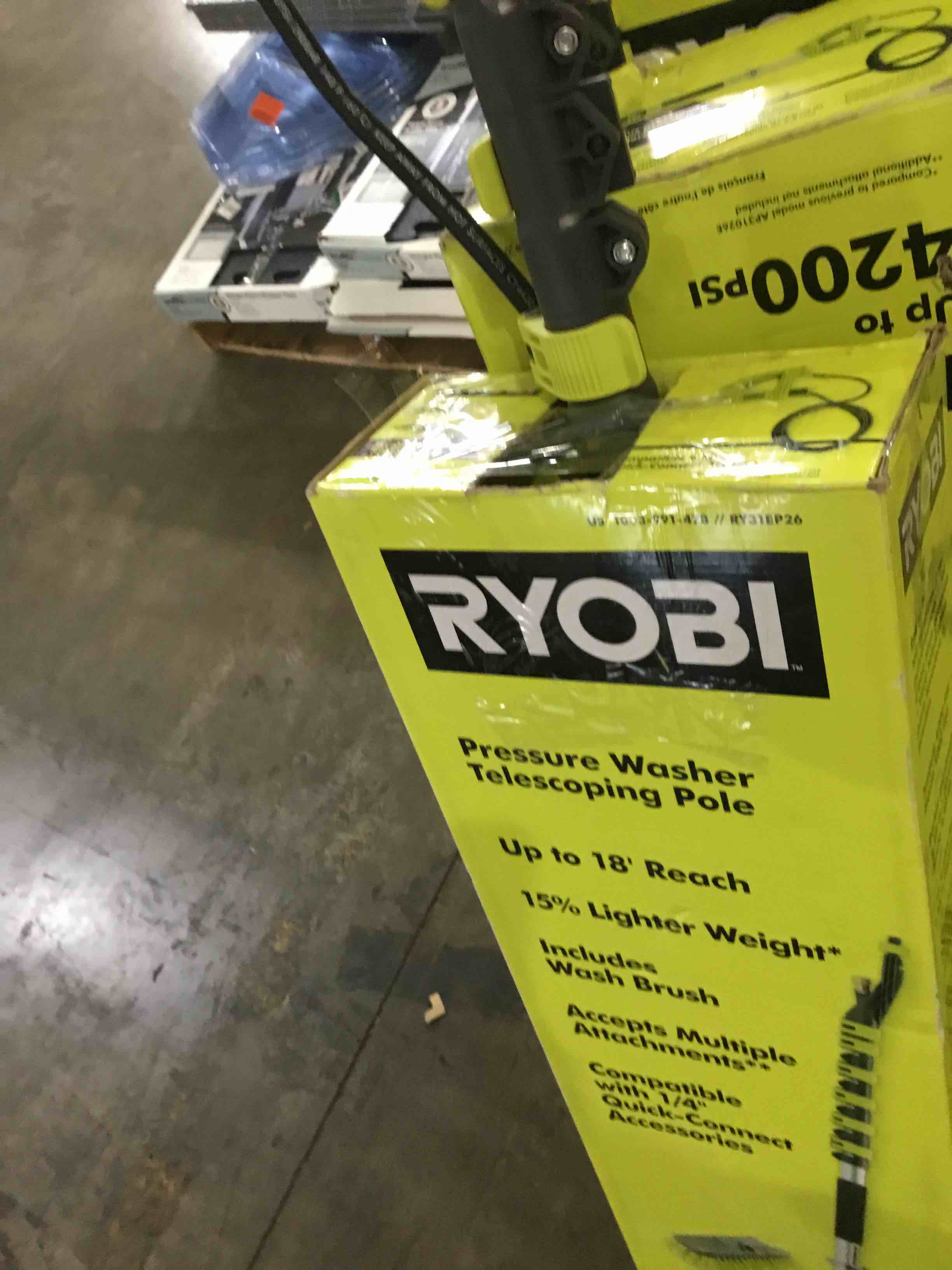 RYOBI 18 ft. Extension Pole with Brush for Pressure Washer