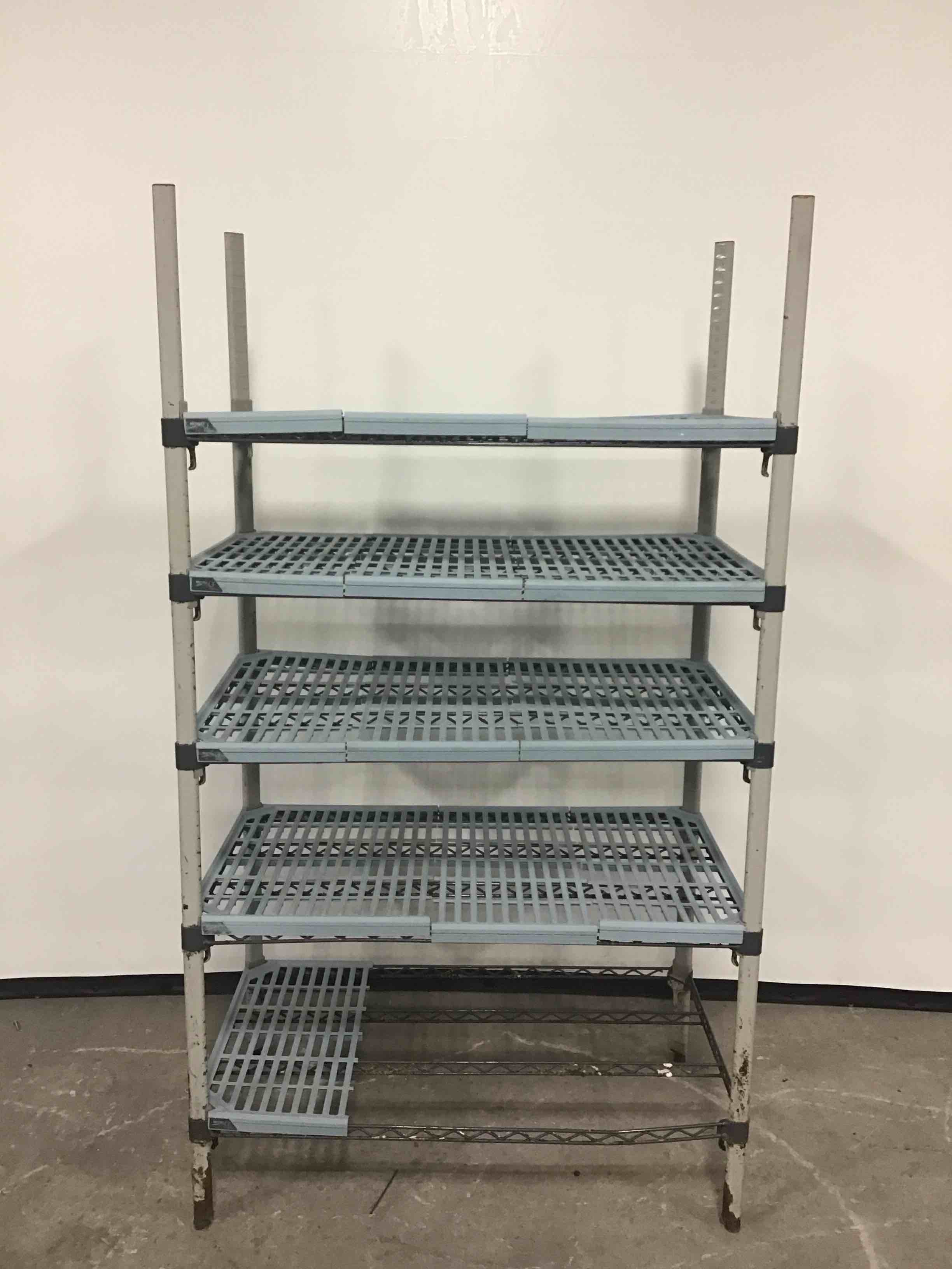 METRO 5 TIER PLASTIC SHELVED STORAGE RACK