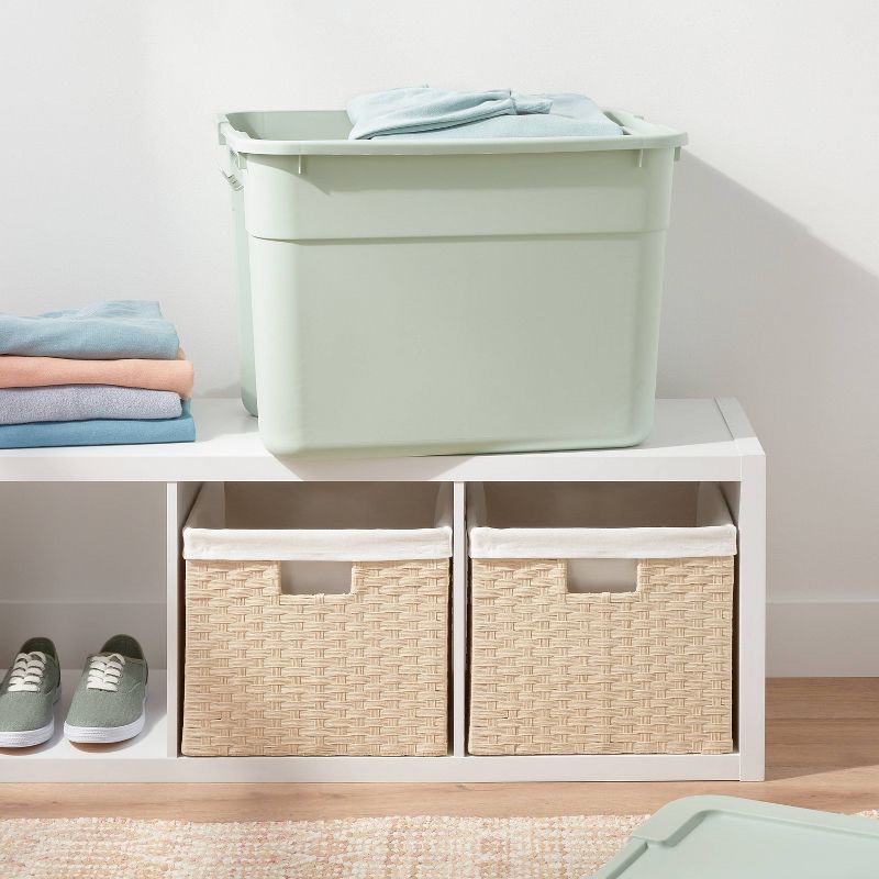 20gal Latching Storage Tote Green - Brightroom™