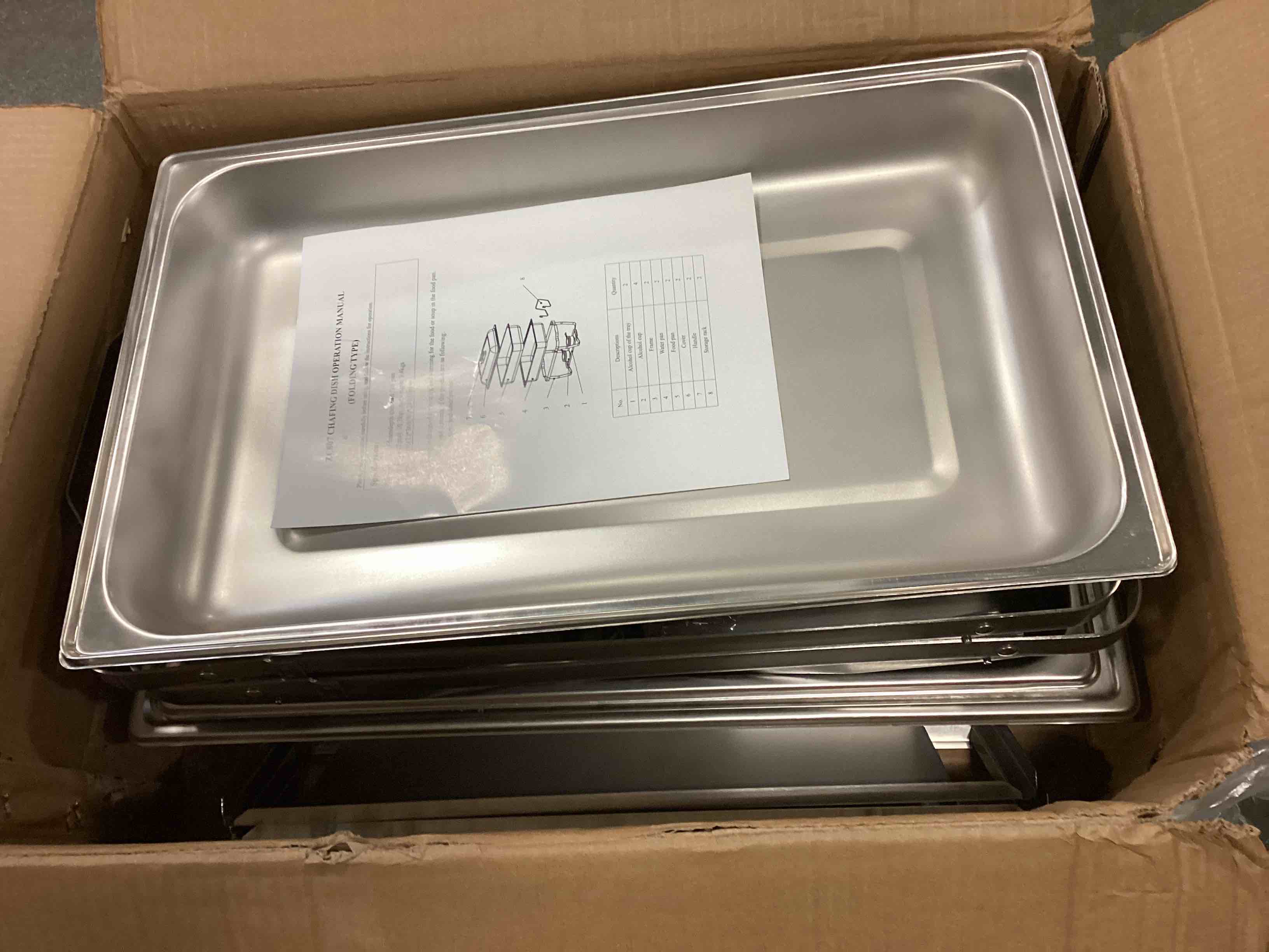 Zica ZC807 2 Packs 8 Quart Full Size Stainless Steel Foldable Frame ...