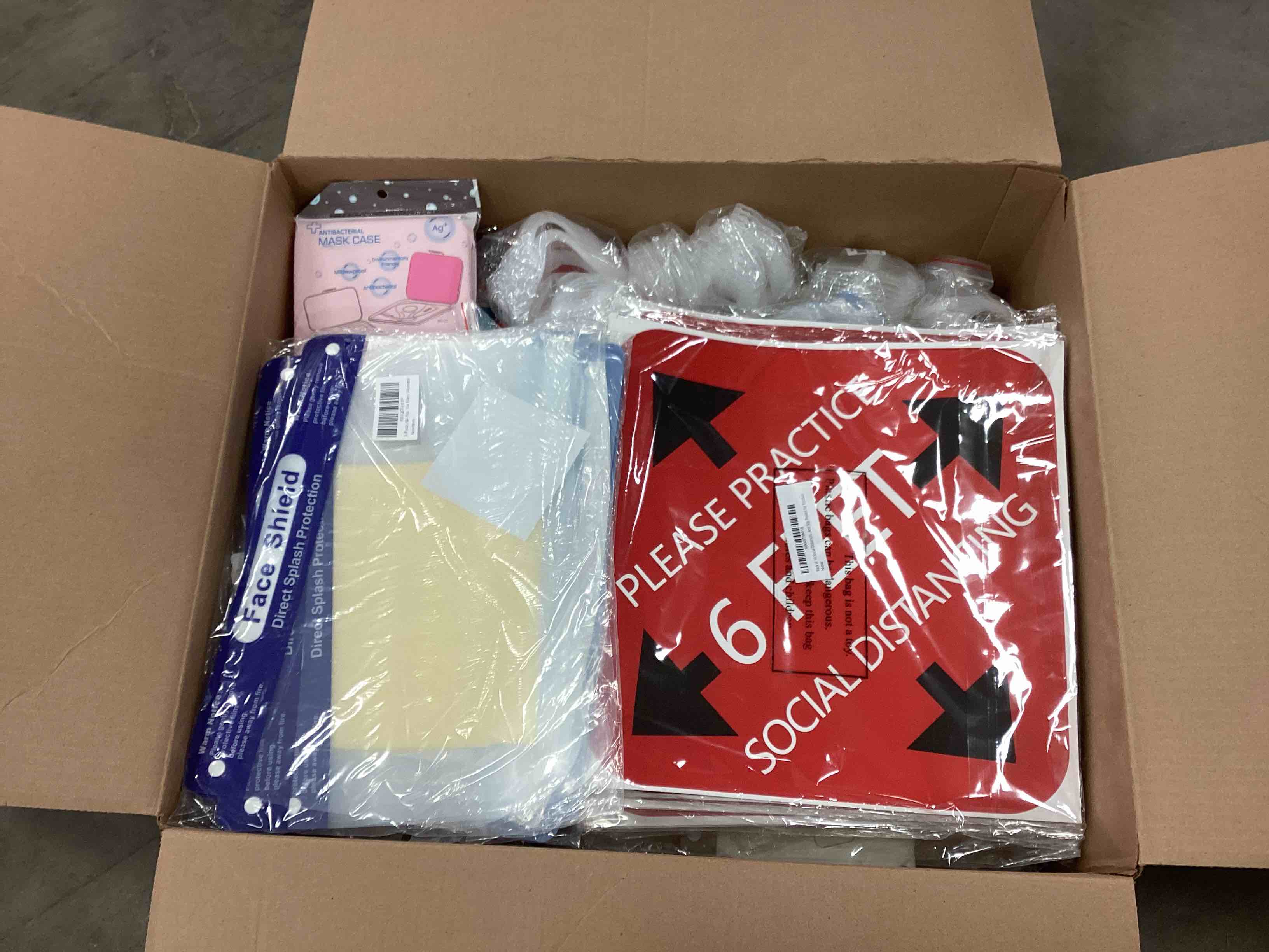 Assorted large box of PPE supplies