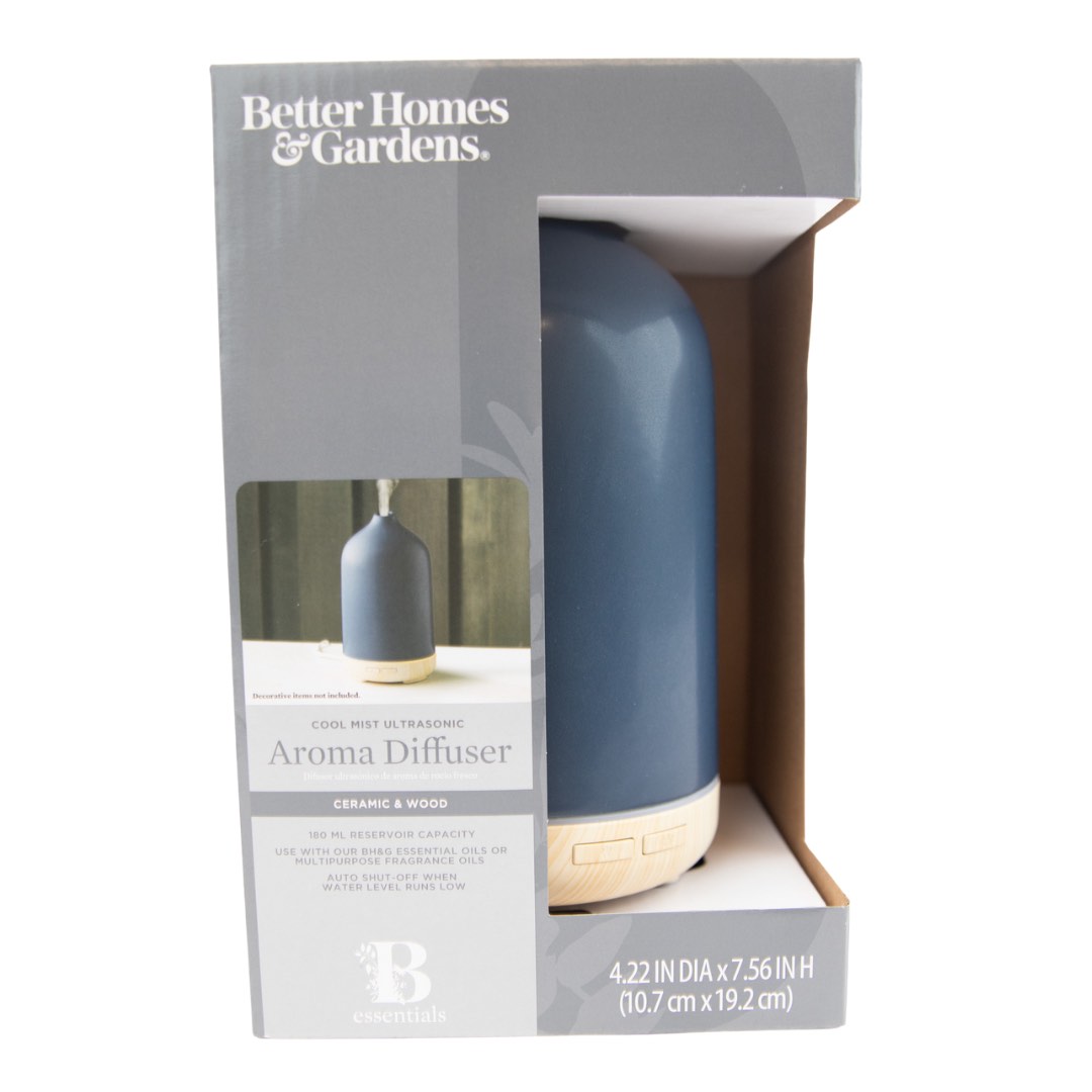 better homes & gardens cool mist ultrasonic aroma diffuser, ceramic and ...