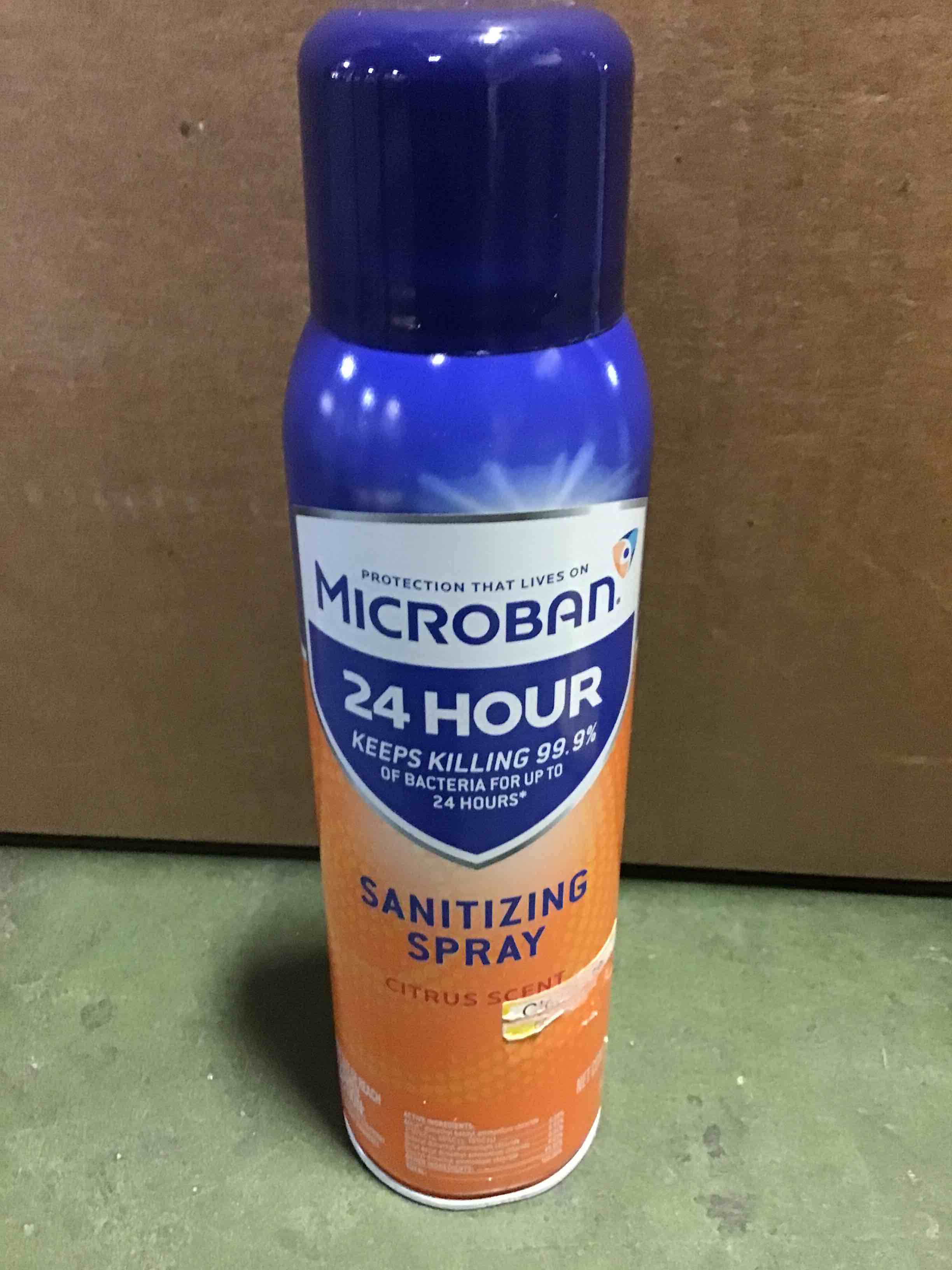 (2 Pk) Microban 24 Hr Sanitizing Spray, Citrus Scent 15 Oz Each