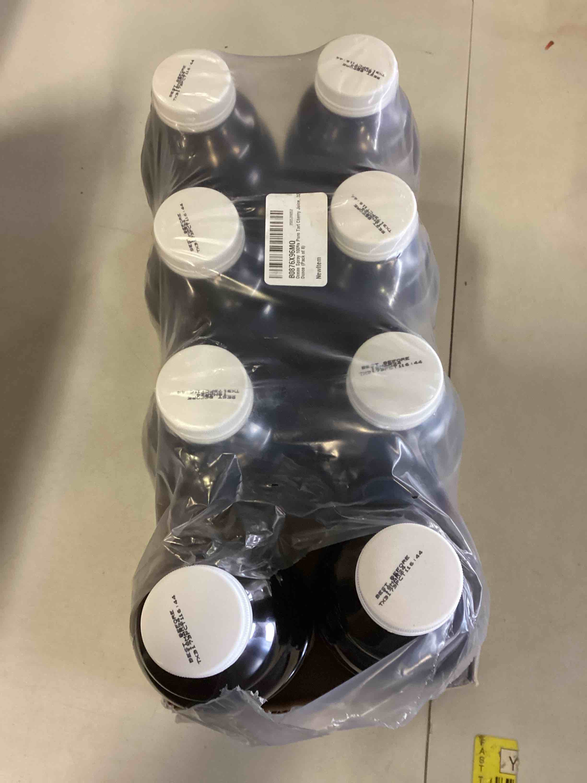 Ocean Spray Pure 100% Unsweetened Tart Cherry Juice 32 fl oz, 8 Pack