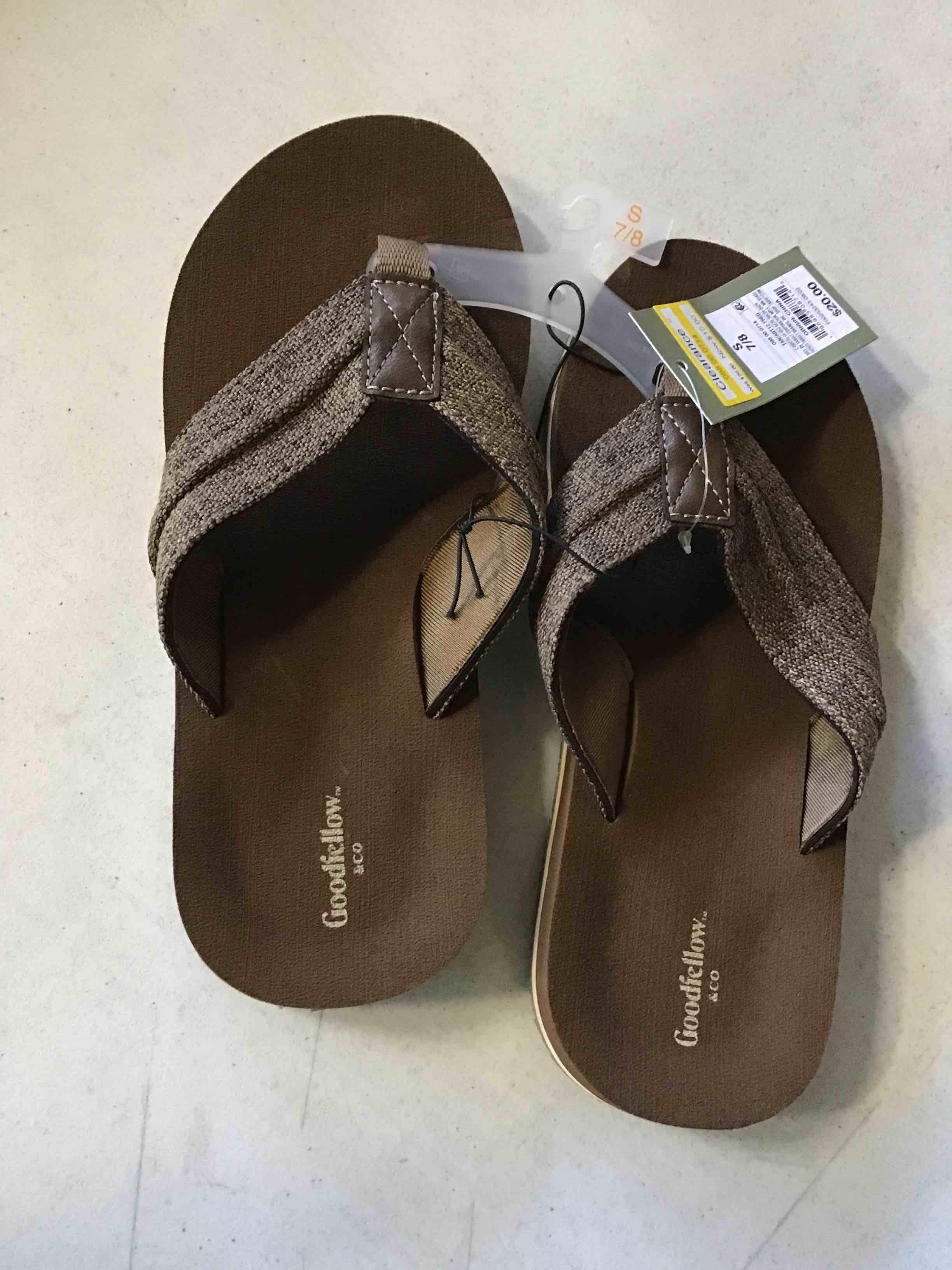 Men's Fred Flip Flop Sandals - Goodfellow & Co™ Tan S