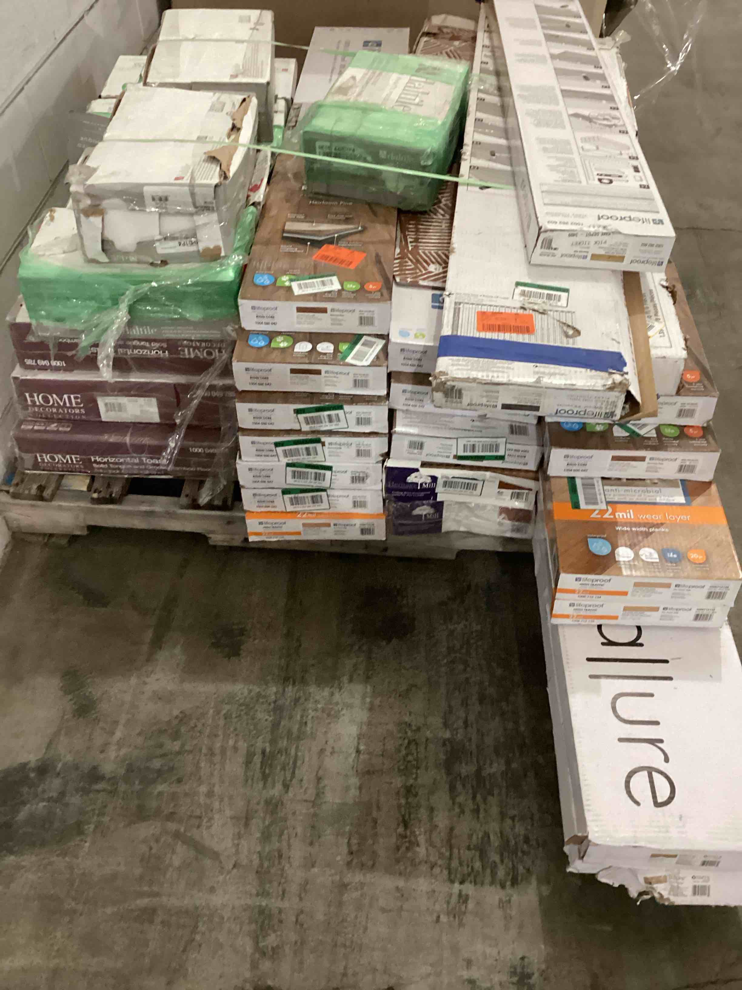 Skid of Vinyl Flooring Planks, Wall/Floor Tile. Your Bid per Box