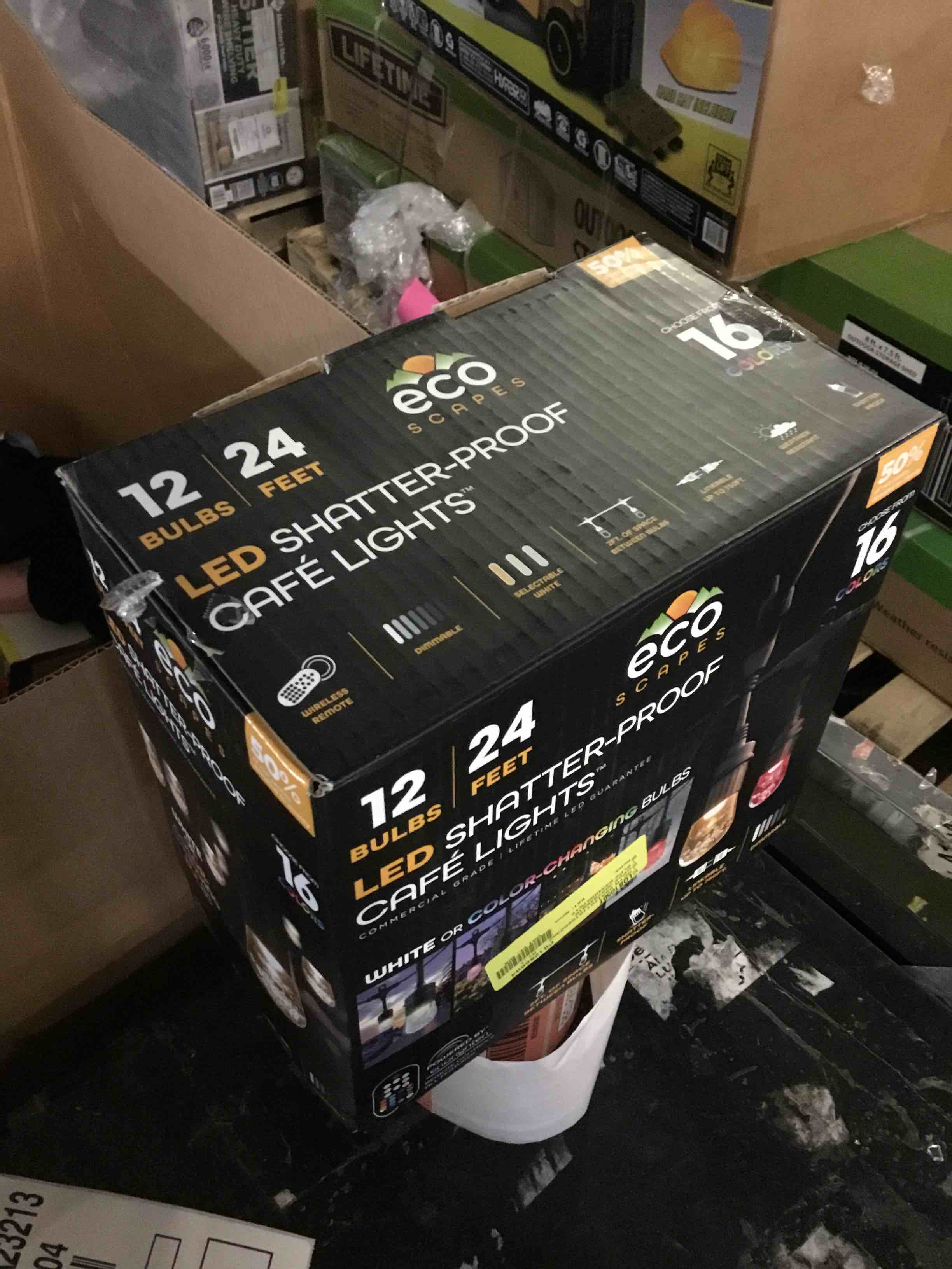 EcoScapes 24’ LED Color-Changing Café String Lights (12 bulbs)