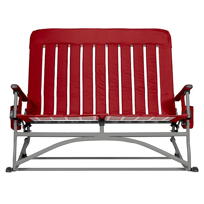 Member's Mark Portable Double Rocking Chair, Red Sport