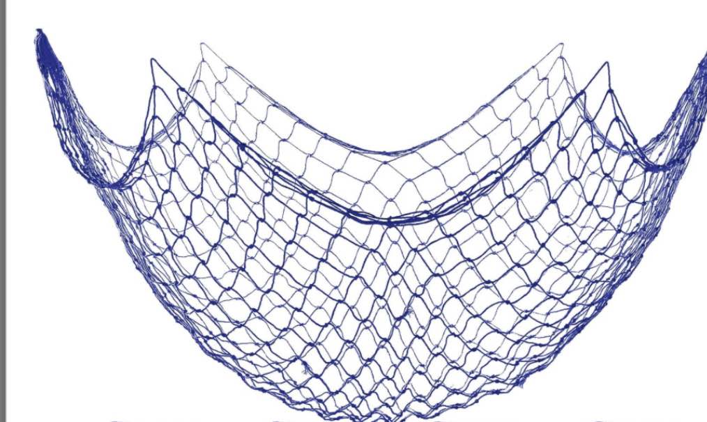 4 Pieces Natural Fish Net Decoration 80" x 40", Wall Hanging Cotton ...