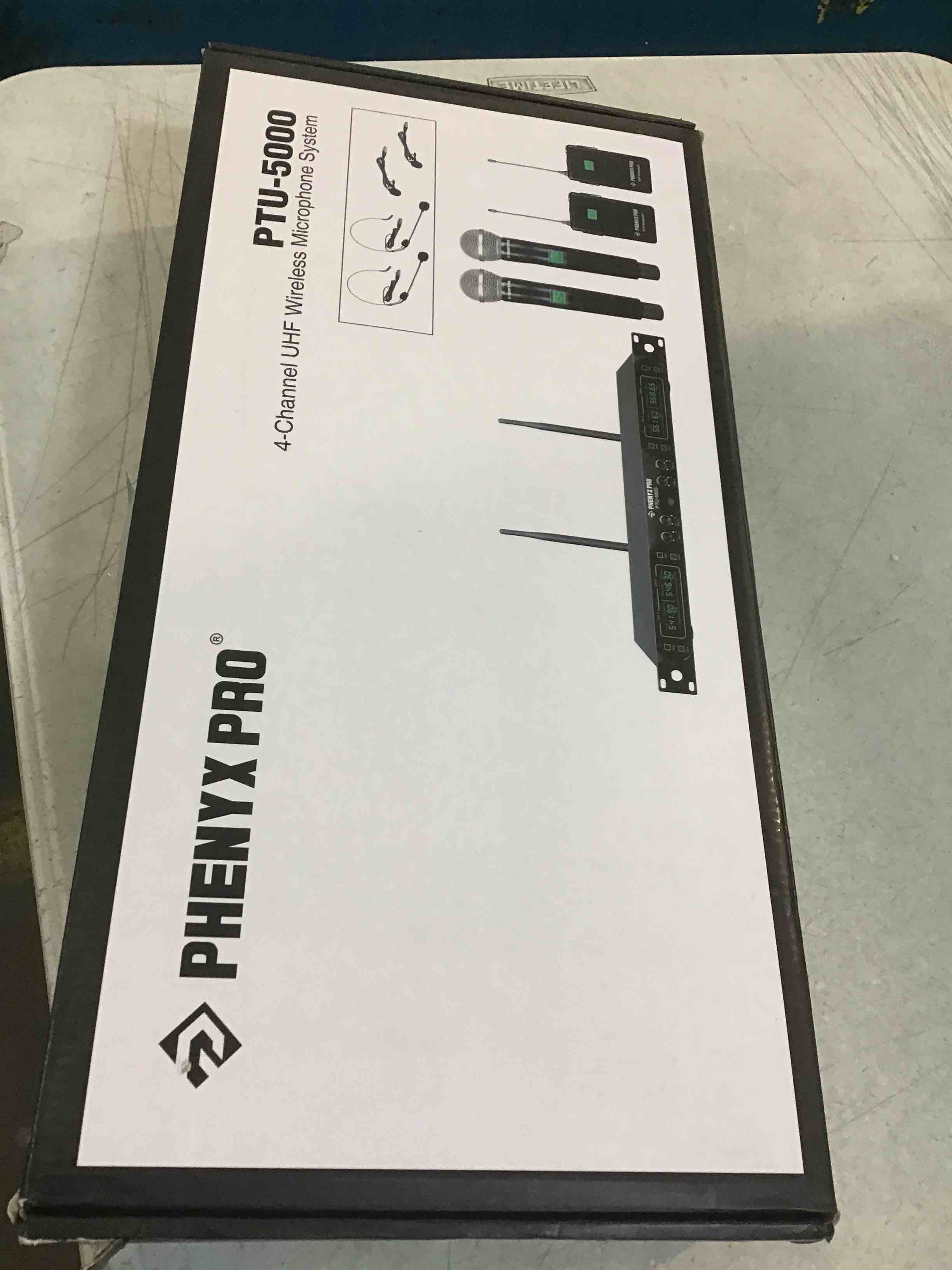 Phenyx Pro Wireless Microphone System, 4-Channel UHF Wireless Mic Set with Handheld/Bodypack ...