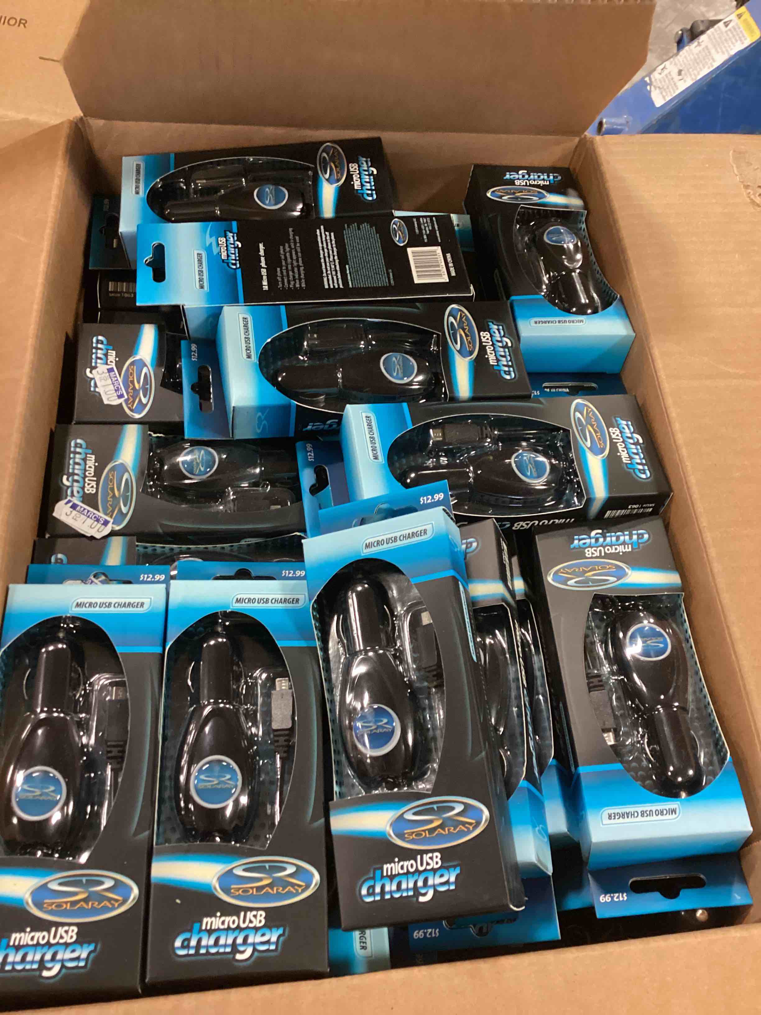 ?Lot Of 5 - SOLARAY AUTO MICRO USB CAR CHARGER ANDROID NEW BLACK