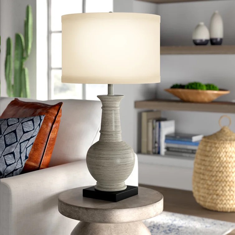 Brighton 28" Table Lamp Grey