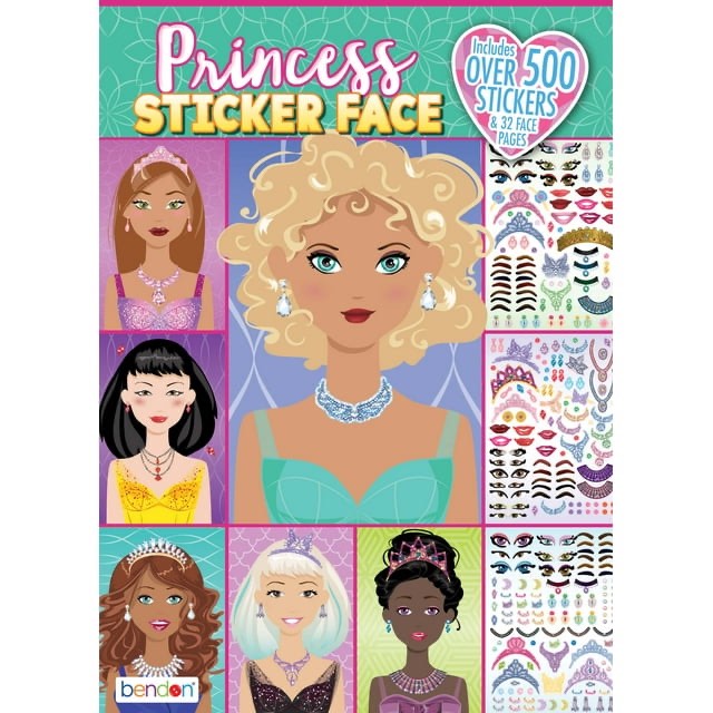 Bendon Publishing Princess Create a Face Book, 32 Page