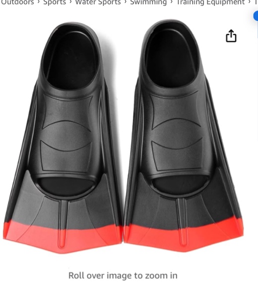 Fanwill Kids Swim Fins,Short Fins Swimming Flippers for Lap Swimming ...