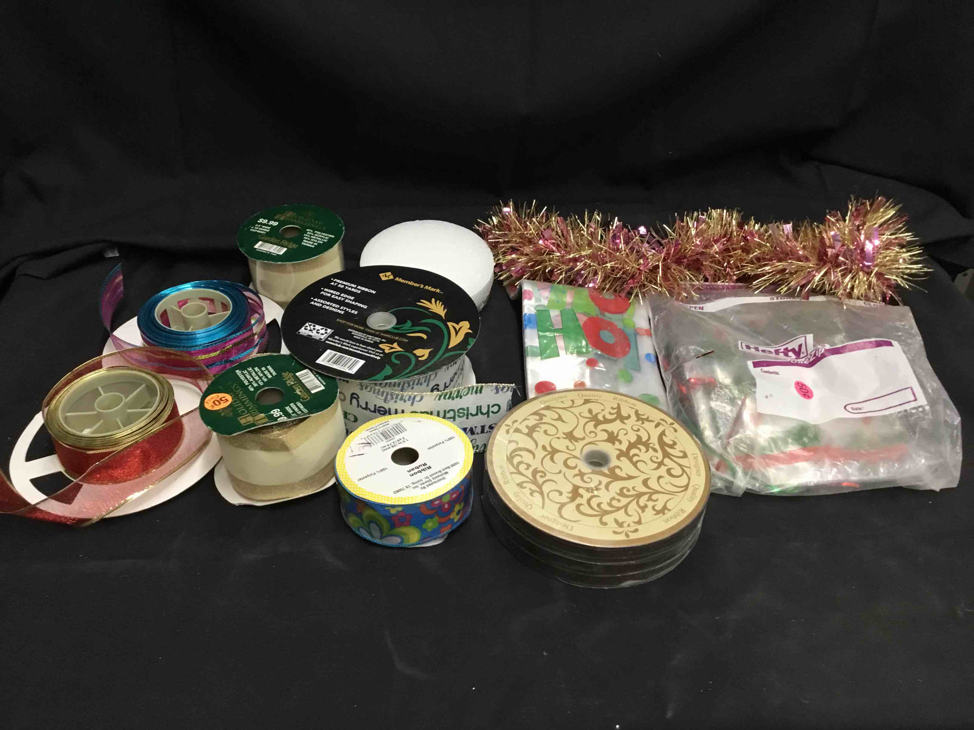 Assorted Decorations And Ribbons