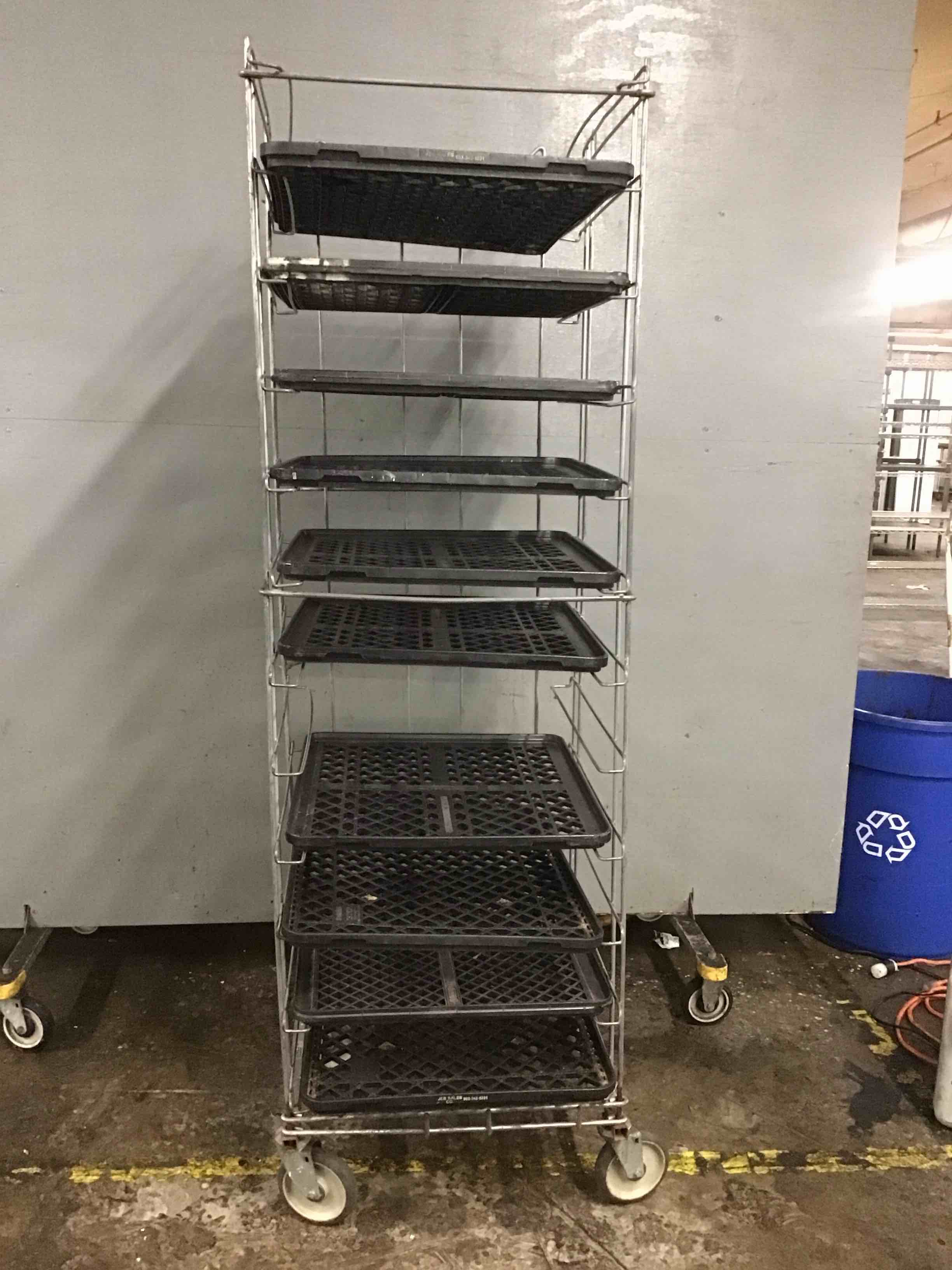 Metal Bread Rack On Casters