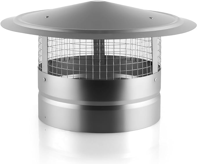 Ebusin 12 Inch Round Chimney Cap, 12 Inch Chimney Cap with Screen ...