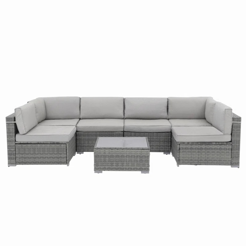Azlyn 6 - Person Outdoor Seating Group with Cushions ( Incomplete)