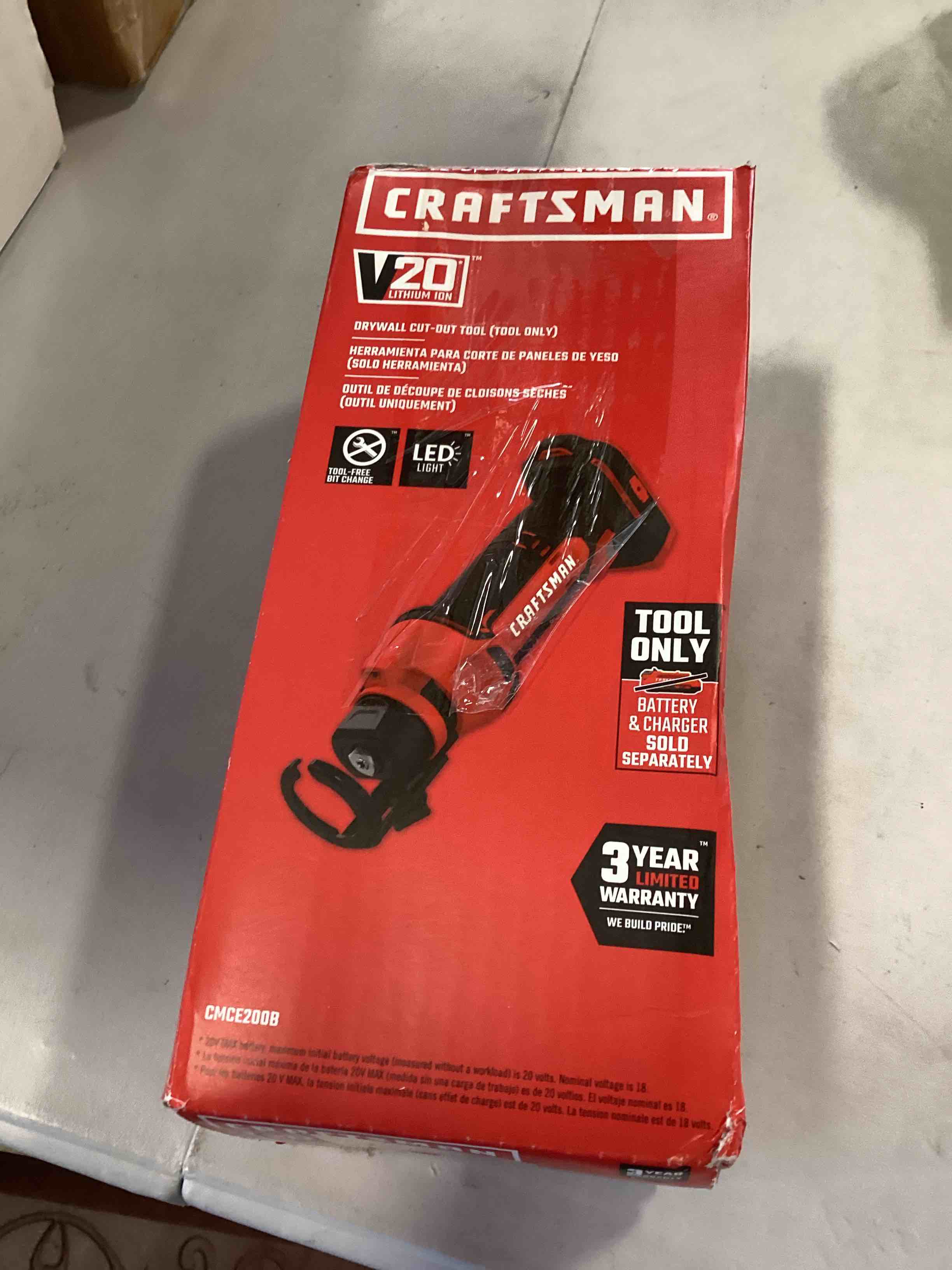 CRAFTSMAN 20V MAX Cut Out Tool, Cordless Drywall Cutting, Bare Tool ...