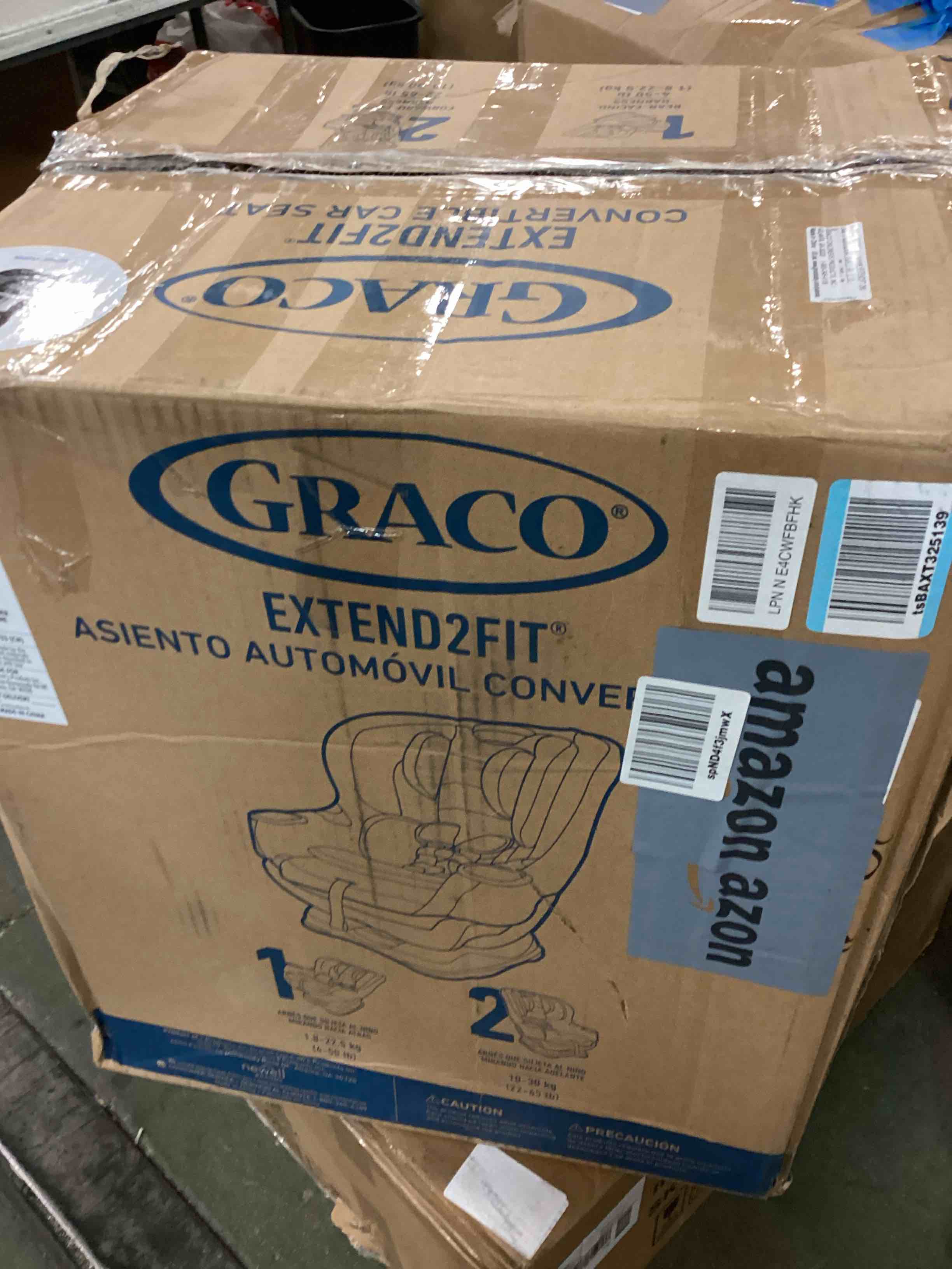 Graco Extend2Fit Convertible Baby Car Seat, Rear and Forward Facing ...