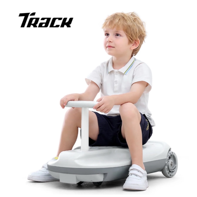 Track 7 12V Electric Go Kart, Ride On Race Car with LED Flashing Lights ...