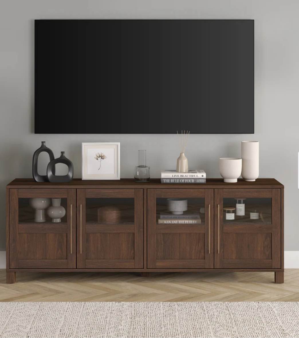 Holbrook Rectangular TV Stand for TV's up to 75" - Alder Brown
