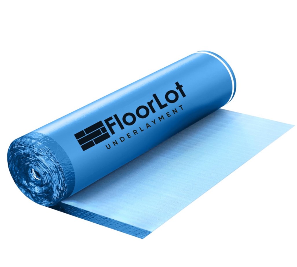 Floorlot Blue Flooring Underlayment with Moisture Barrier for Laminate ...