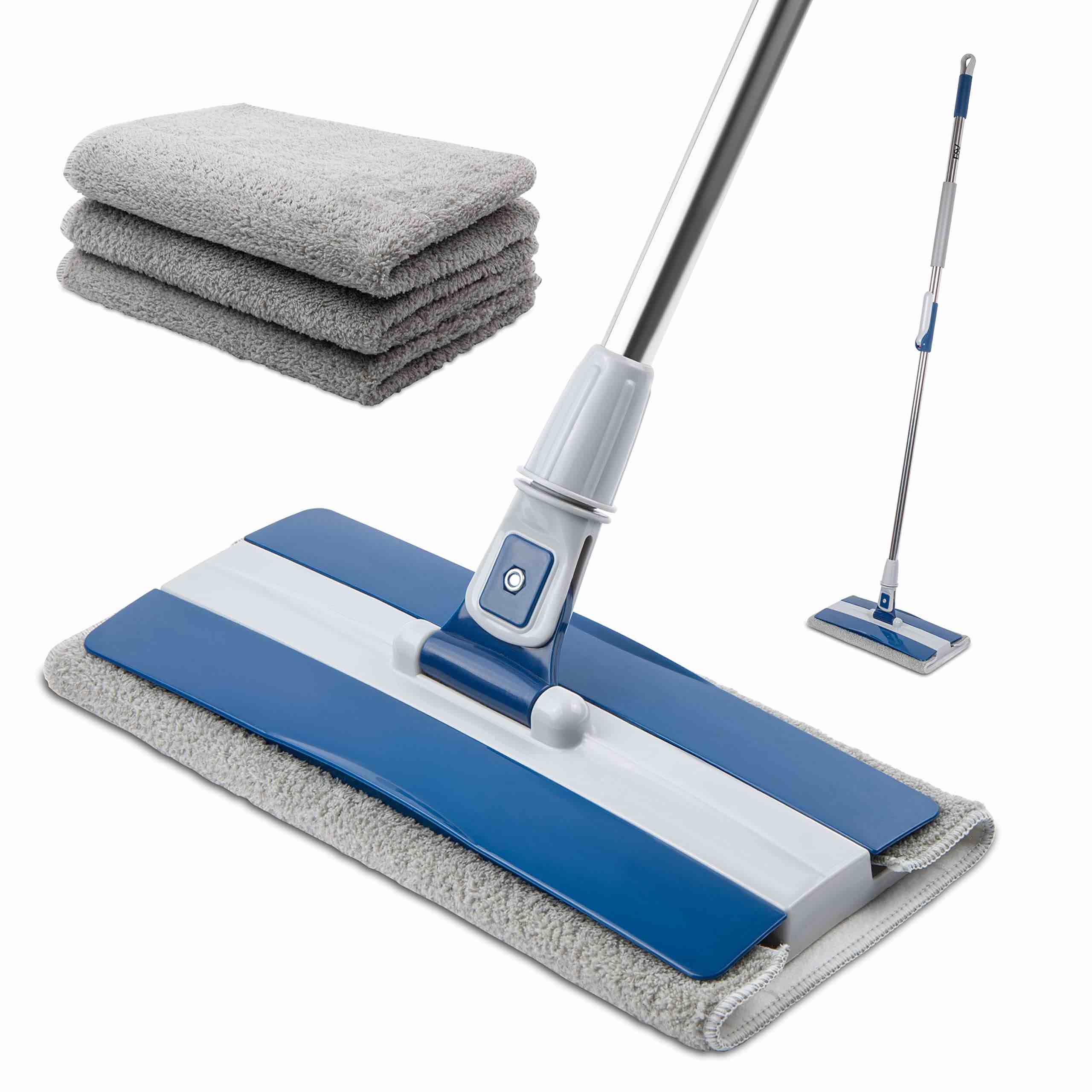 DSV Standard Professional Floor Mop with 3 Microfiber Washable