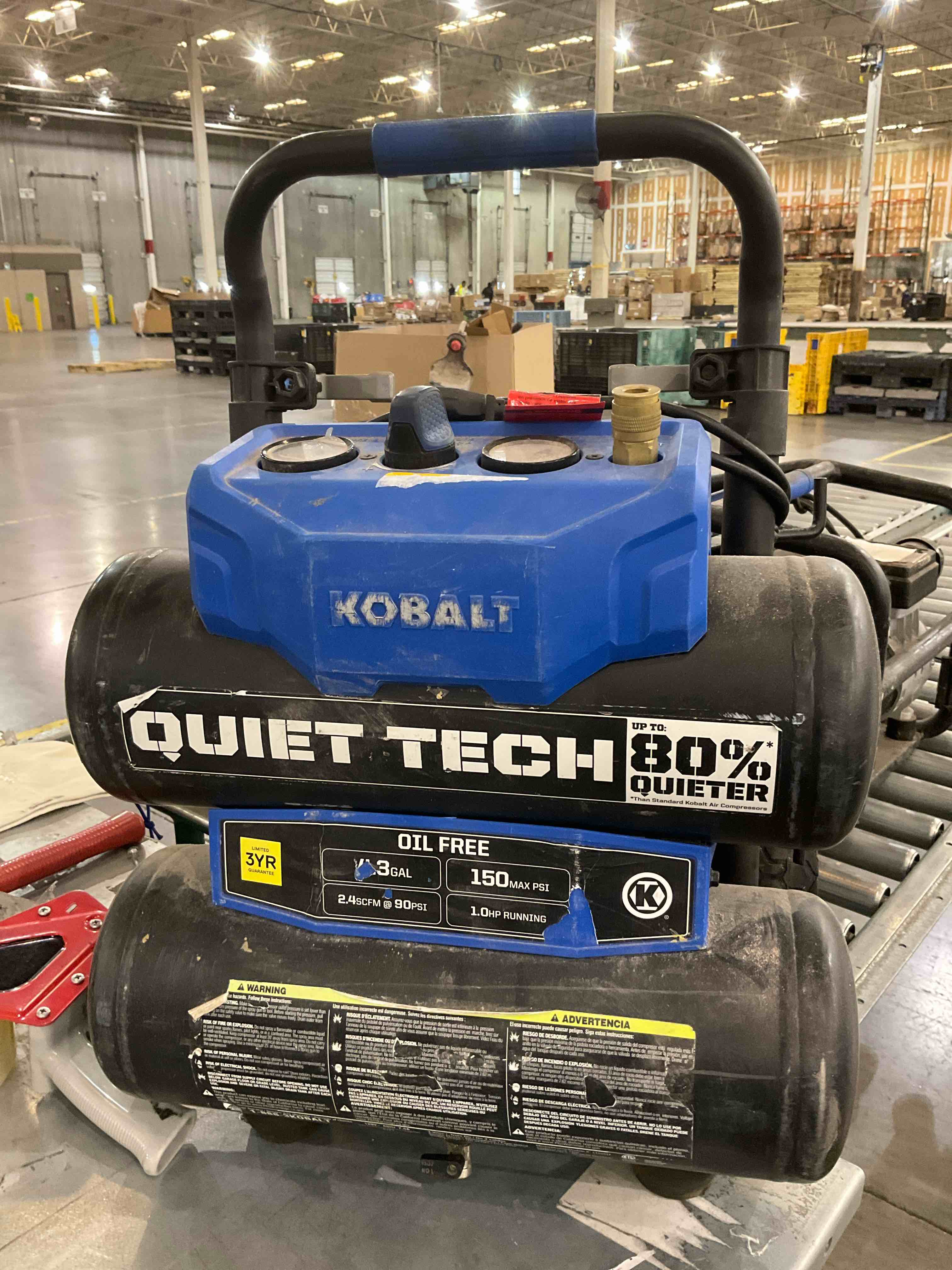 Kobalt Quiet Tech 4.3-Gallons Single Stage Portable Corded Electric ...