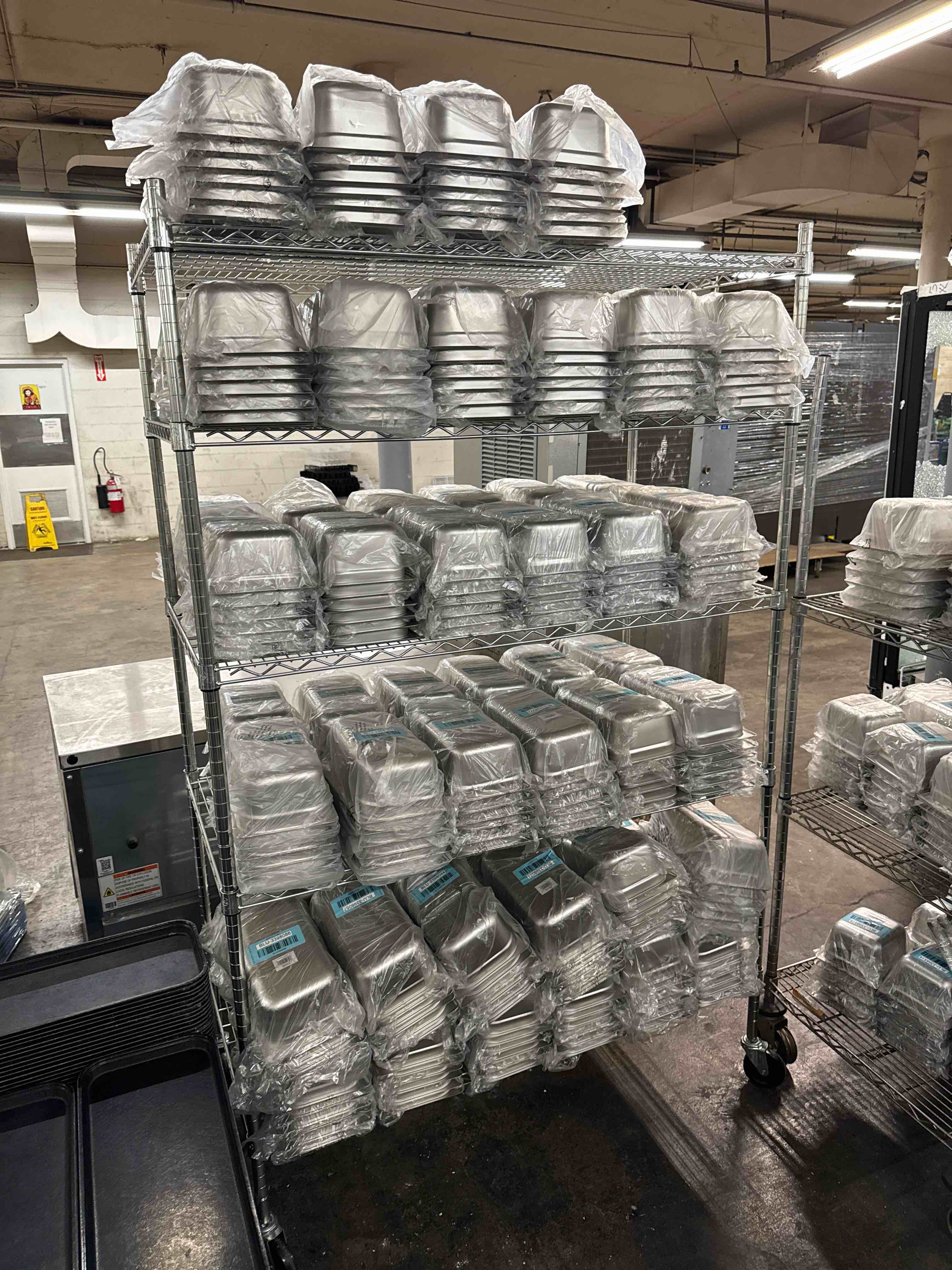 Rack of Brand New Browne-Halco 22134 22-Gauge Stainless Steel Stack-A ...