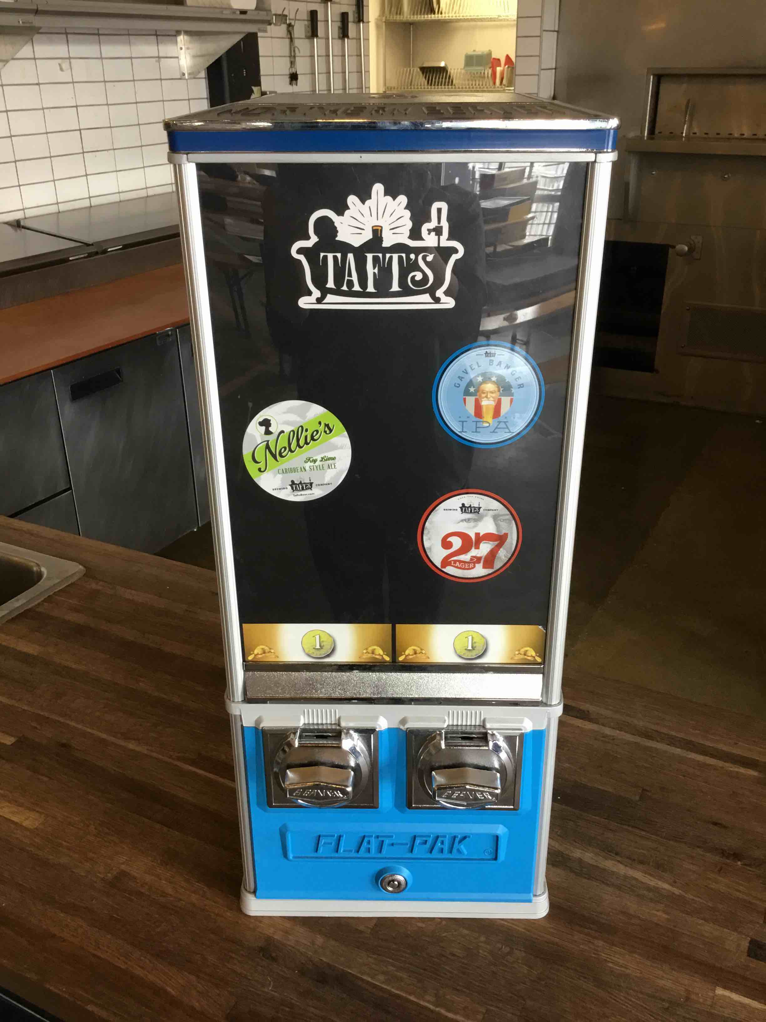 Beaver Flat Pak Sticker and Tattoo Vending Machine