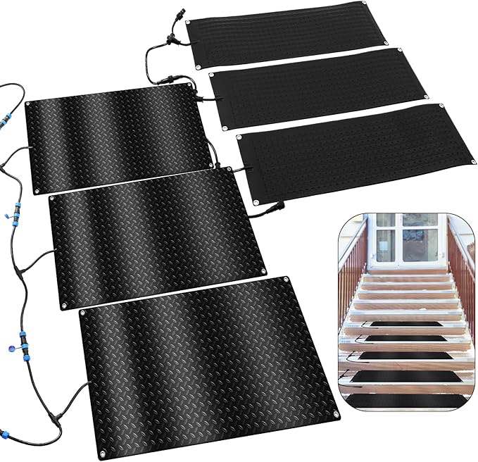 6 Pcs Heated Snow Melting Mats 10 x 30 and 20 x 30 Heated Outdoor Mats ...