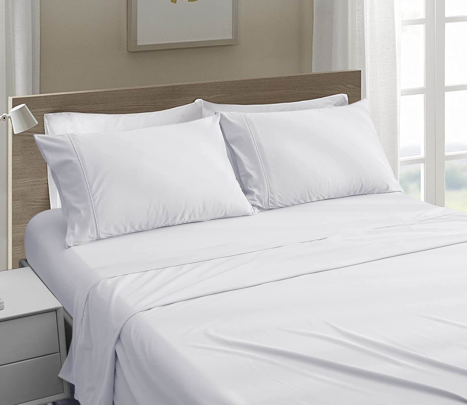 EIVFI King Size Sheet Set Deep Pocket Stretchy,Flannel Sheets King Size ...