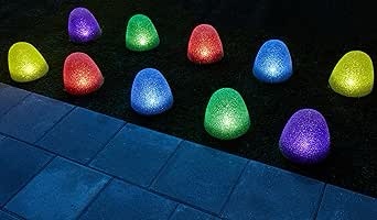 Qty 10 - 8" Tall Sugar Coated LED Gumdrop Christmas Pathway Lights ...