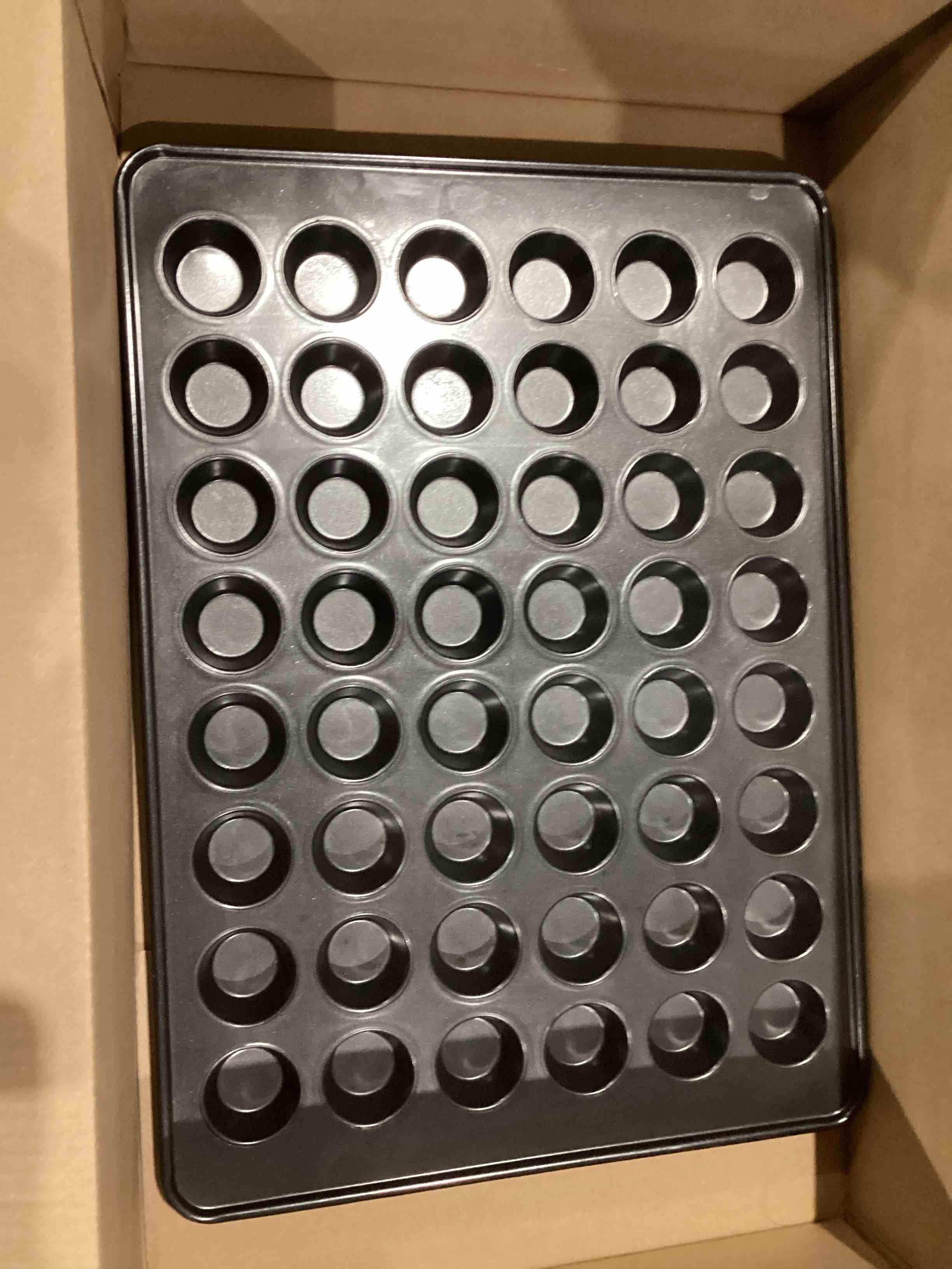Mini Muffin Pan,48 Cups Cupcake Pan,Durable NonStick Round Cupcake Pan ...