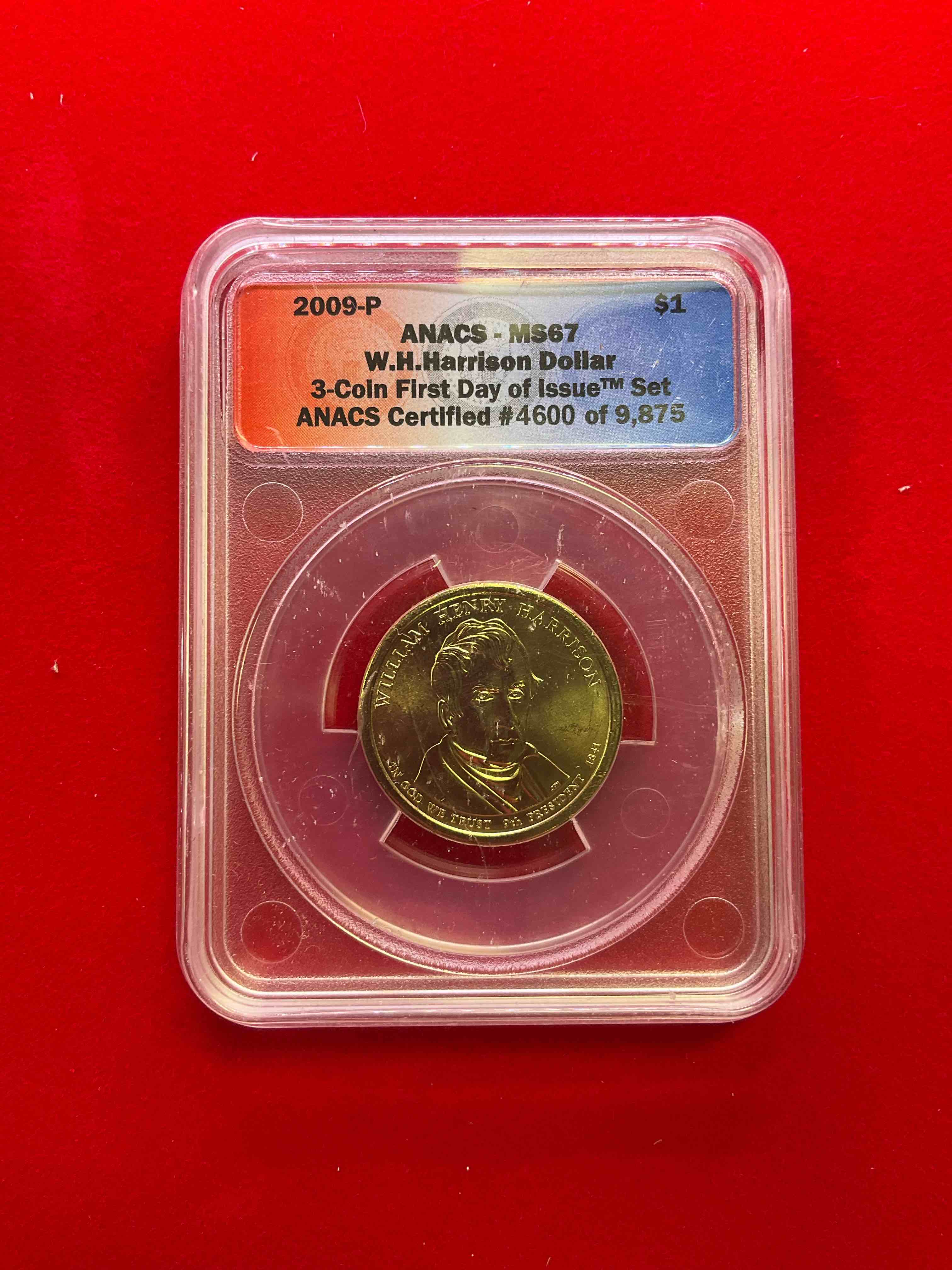 Certified Presidential W.H. Harrison Dollar! This Stunning Uncirculated ...