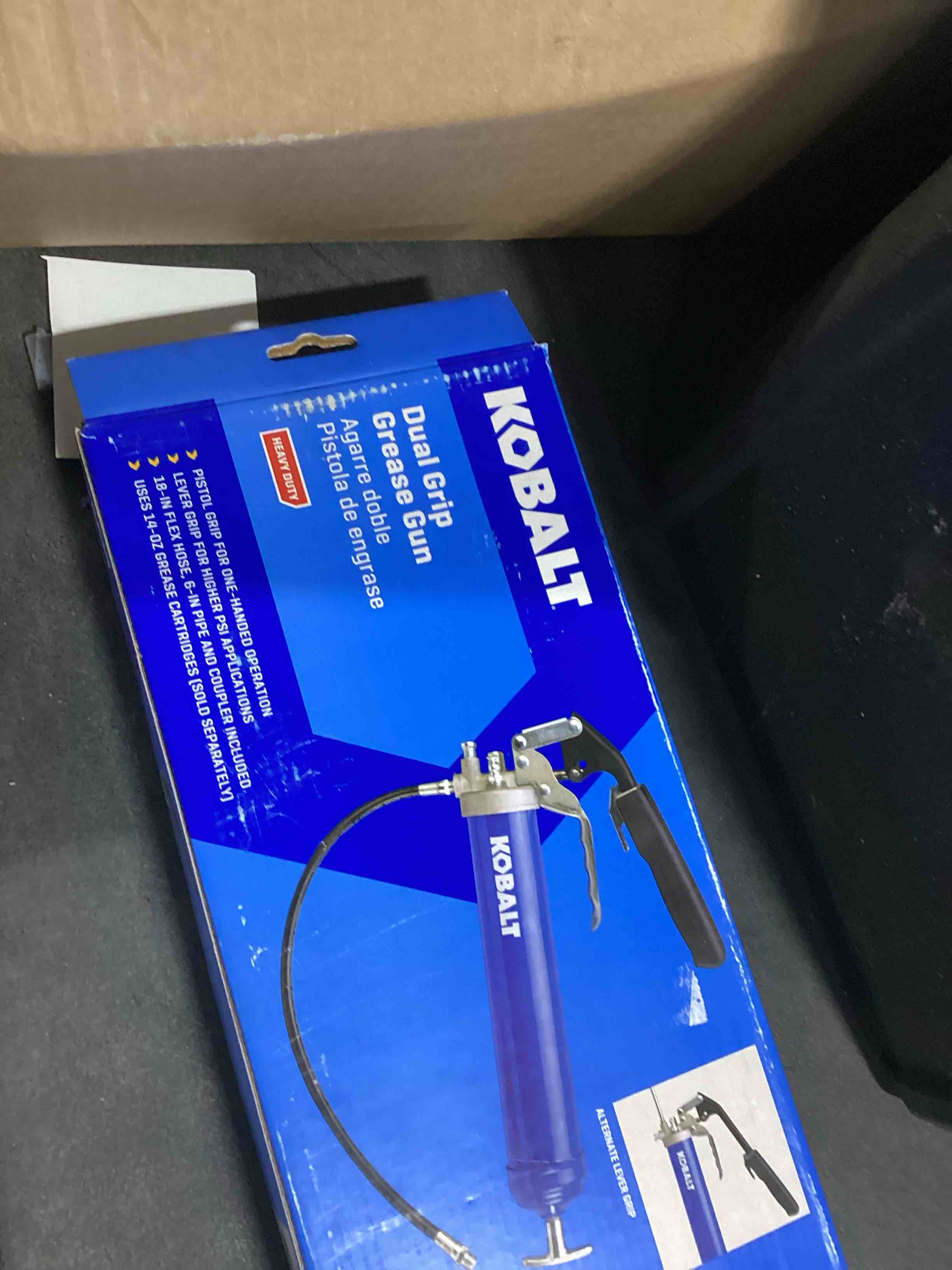 Kobalt Dual Grip Grease Gun This gun comes with both a metal tube and a ...