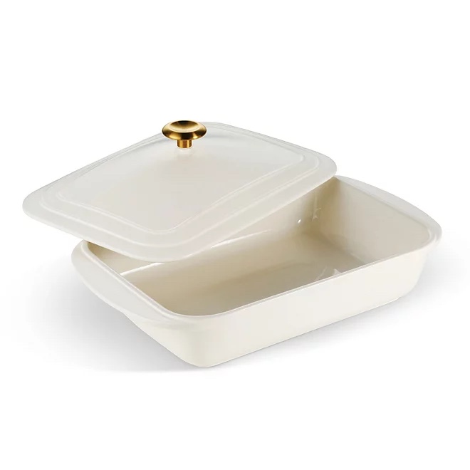 Tramontina 13.6" x 9.6" Ceramic Covered Bakeware with Stainless Steel Knob