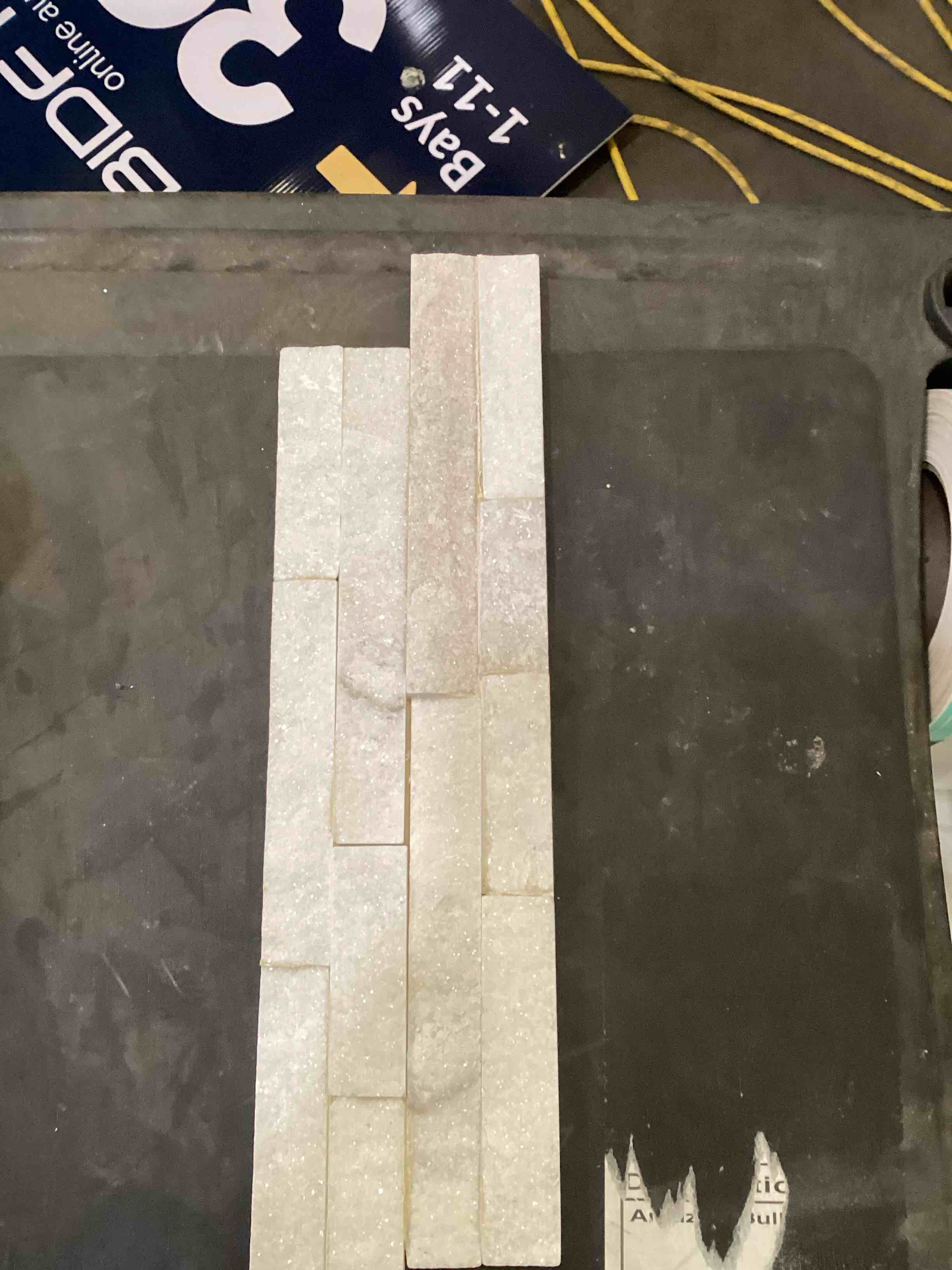 stone veneer backsplash
