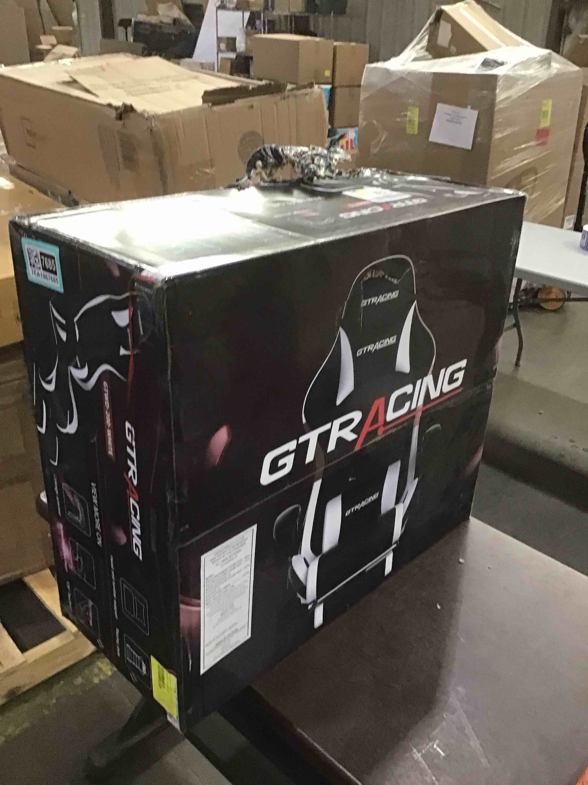 GTR RACING Gaming chair, white and black