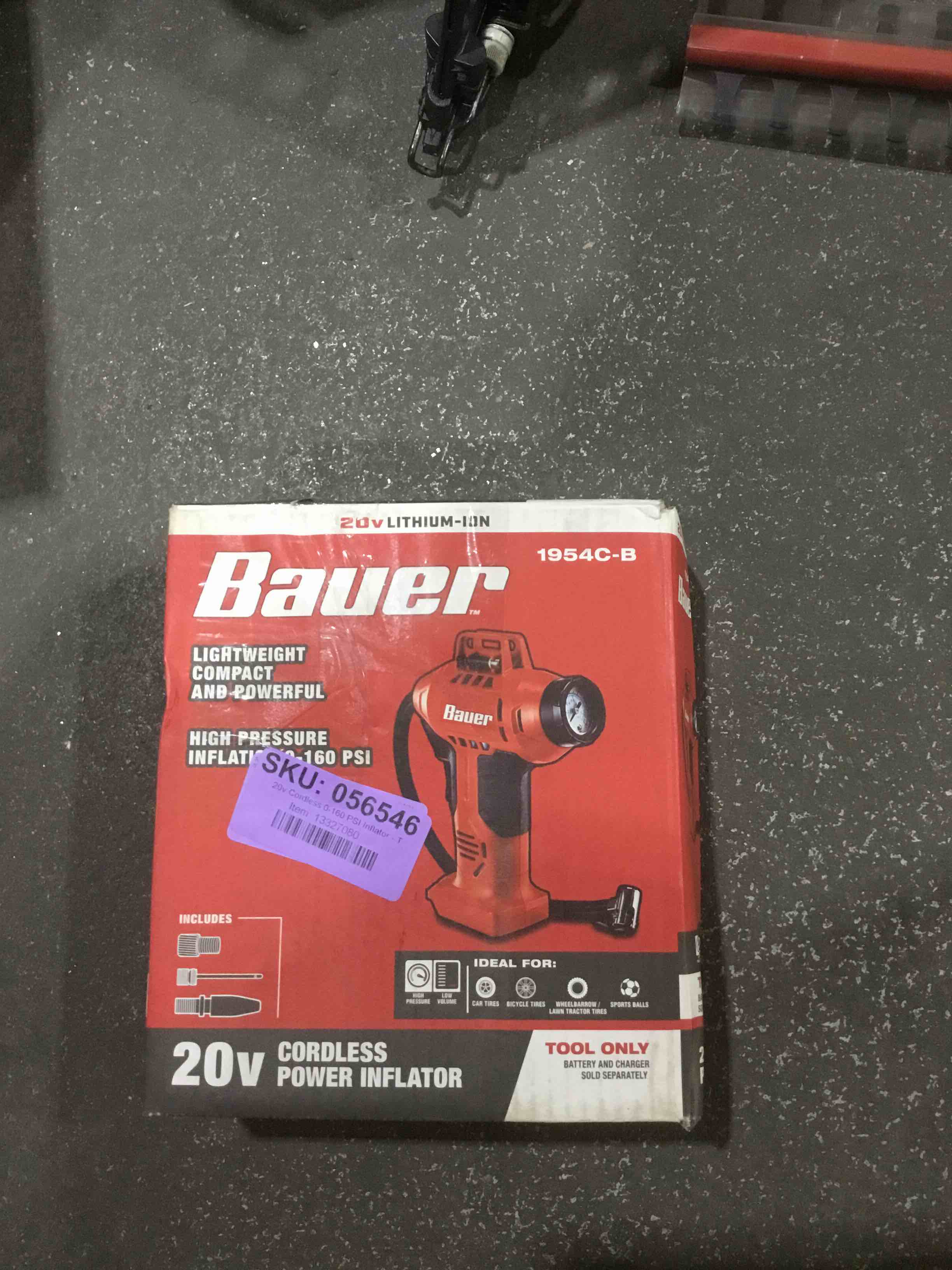 Bauer 20v cordless power inflator (not tested)