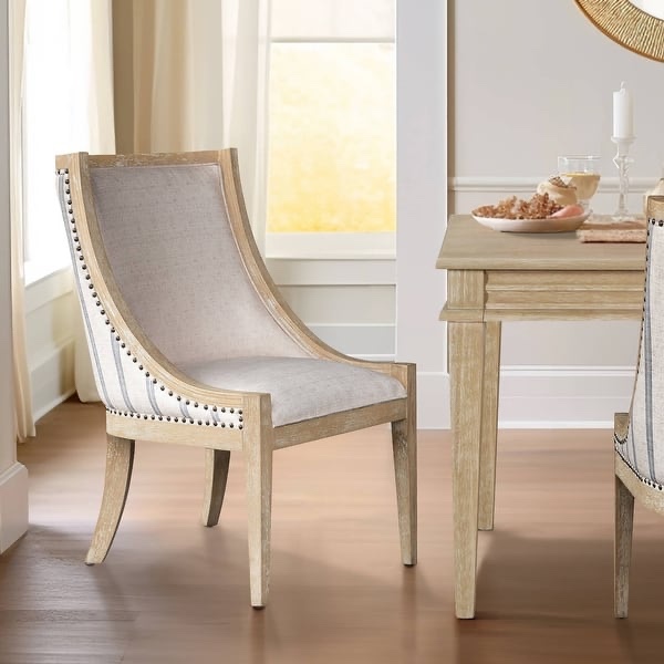 Martha Stewart Elmcrest Farmhouse Dining Chair with Nailhead Trim