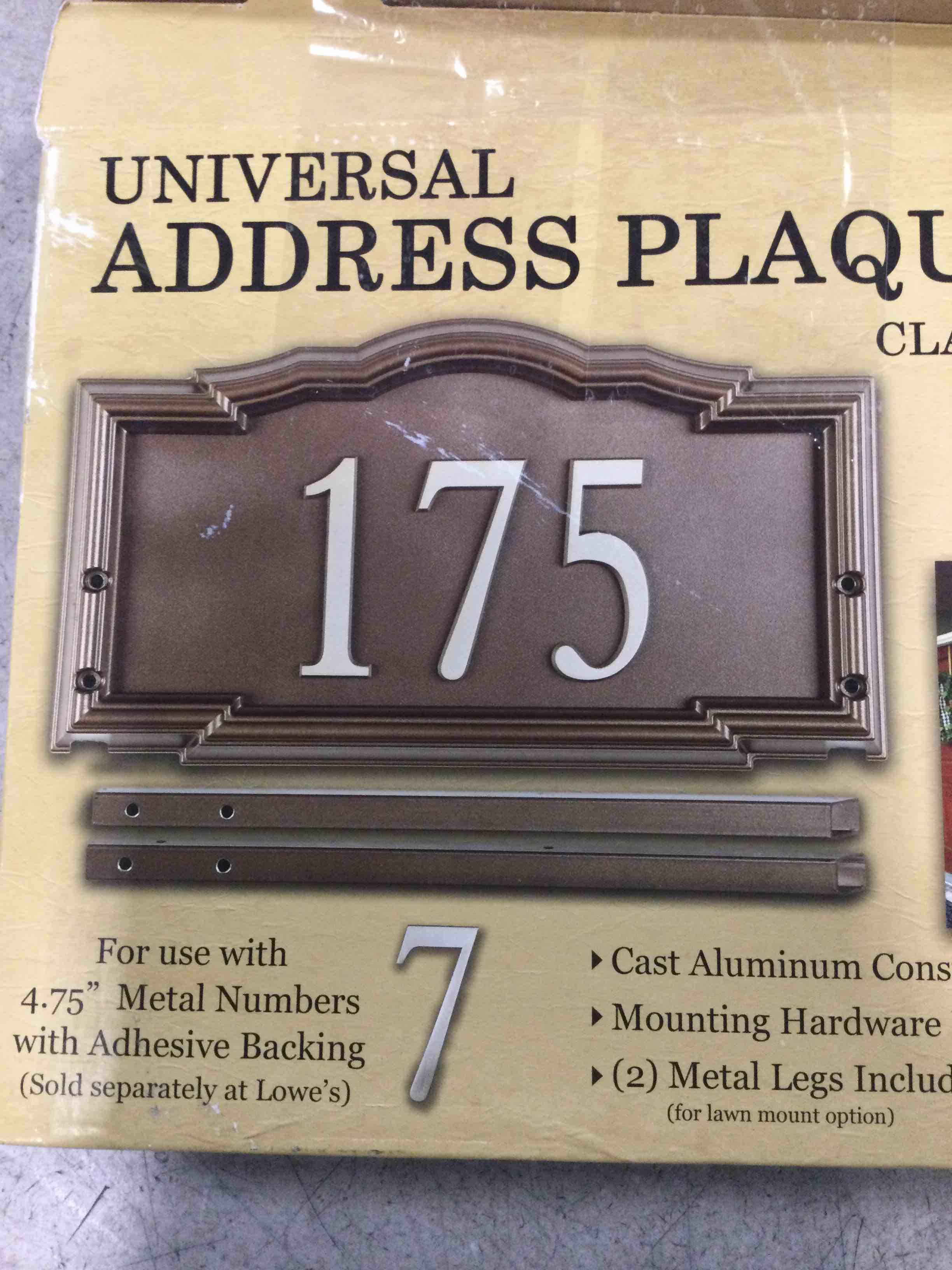 Postal Pro Bronze Mailbox Address Plaque Model #PP5000BR