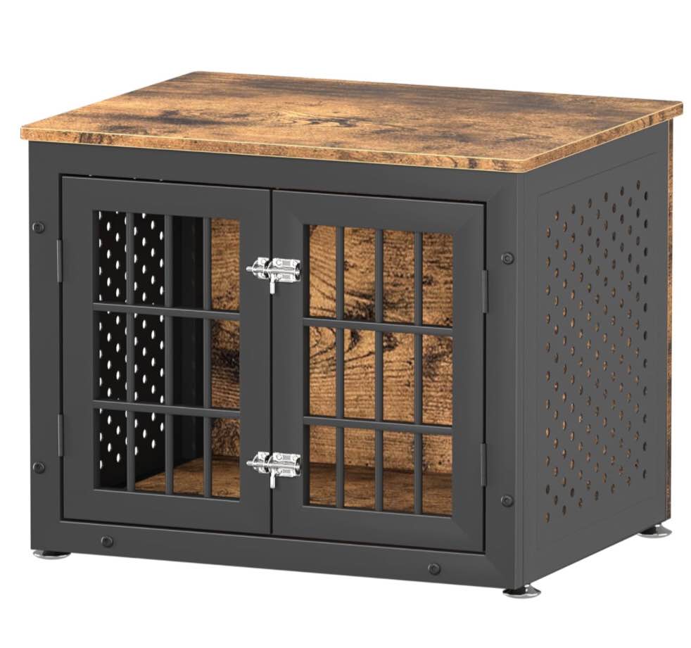 Heavy Duty Dog Crate Furniture, Enclosed Design with 0.5inch Holes ...