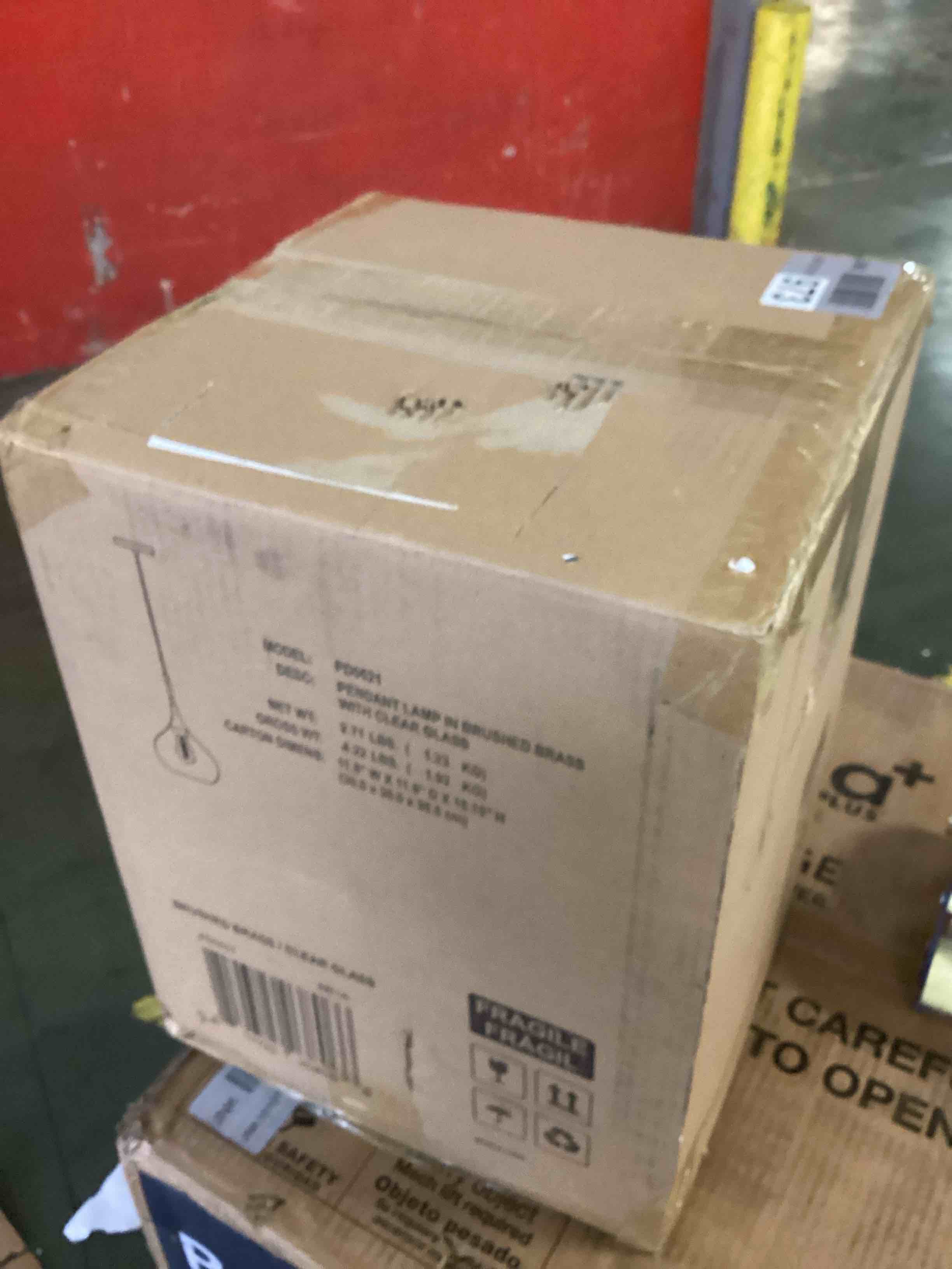 Ida 9.5" Wide Pendant with Glass Shade in Brass/Clear