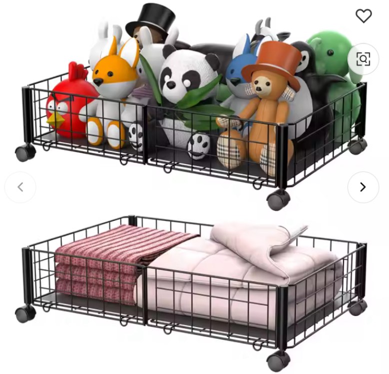 Black Metal Under Bed Storage Racks (similar to stock photo)(incomplete ...